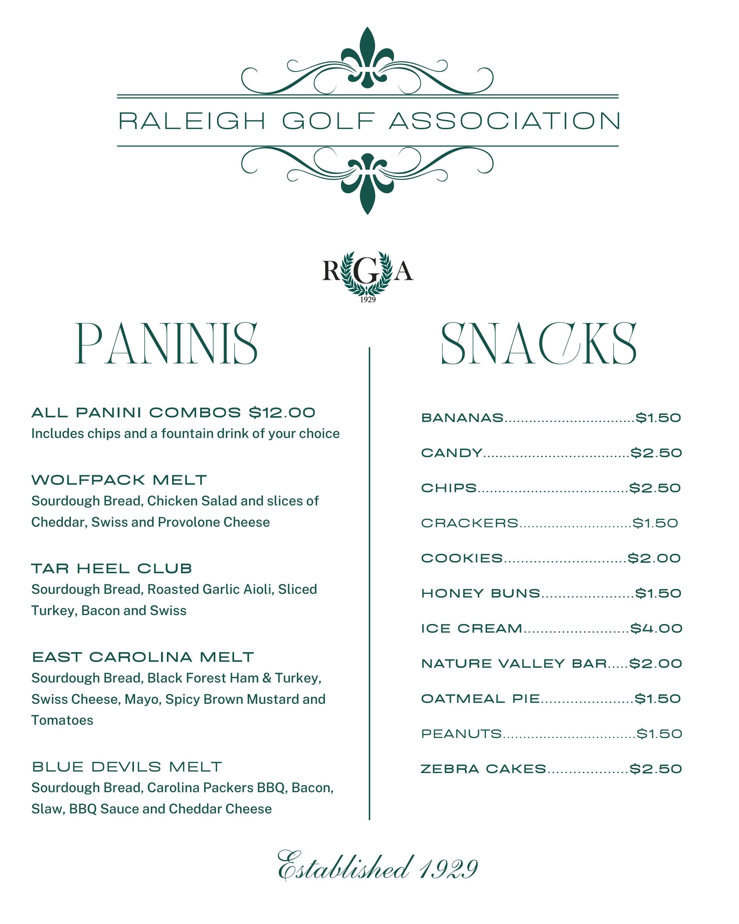 RGA Menu by McConnell Golf - Issuu
