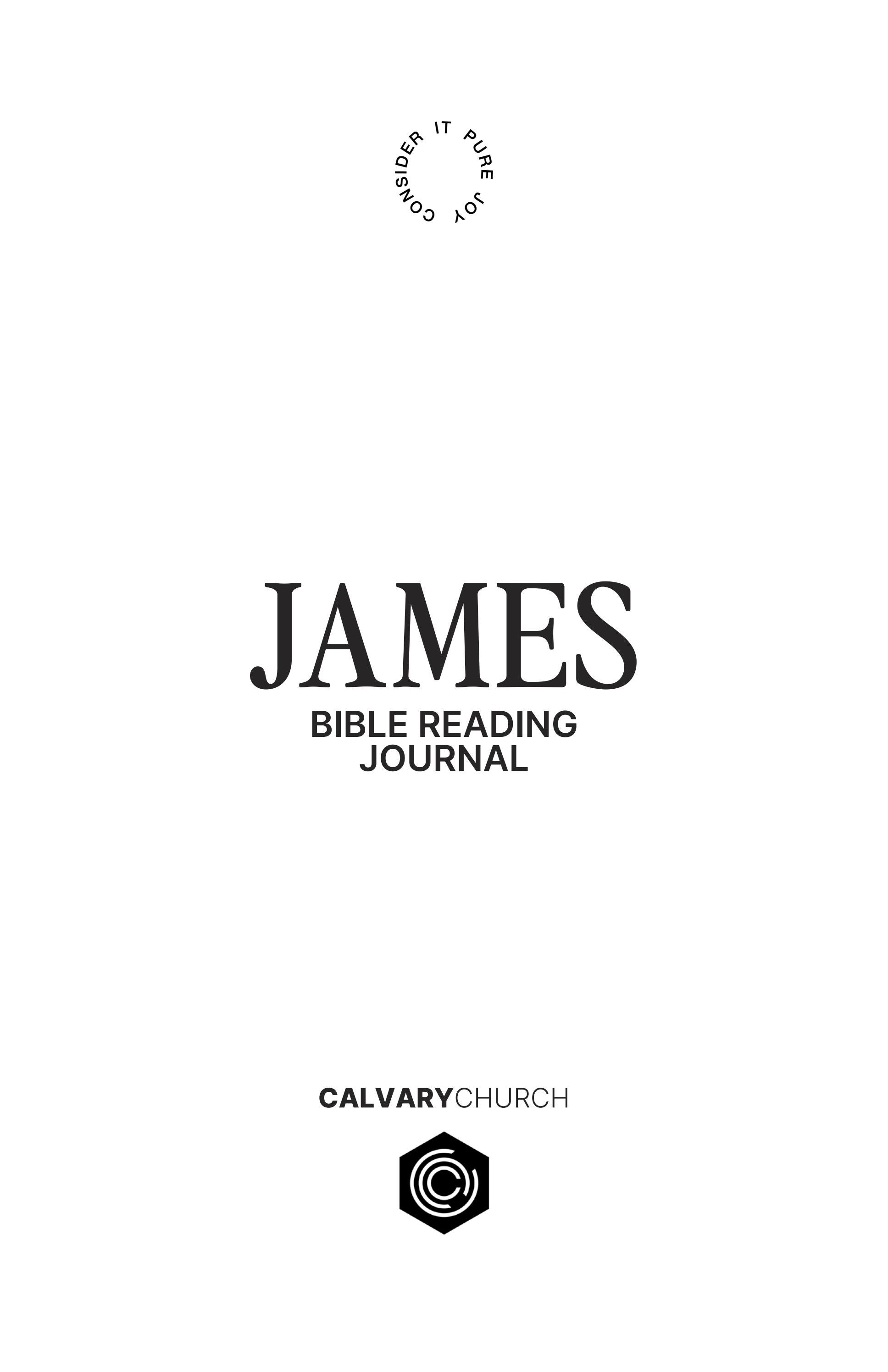 James 30-Day Devotional by calvarychurchdelran - Issuu