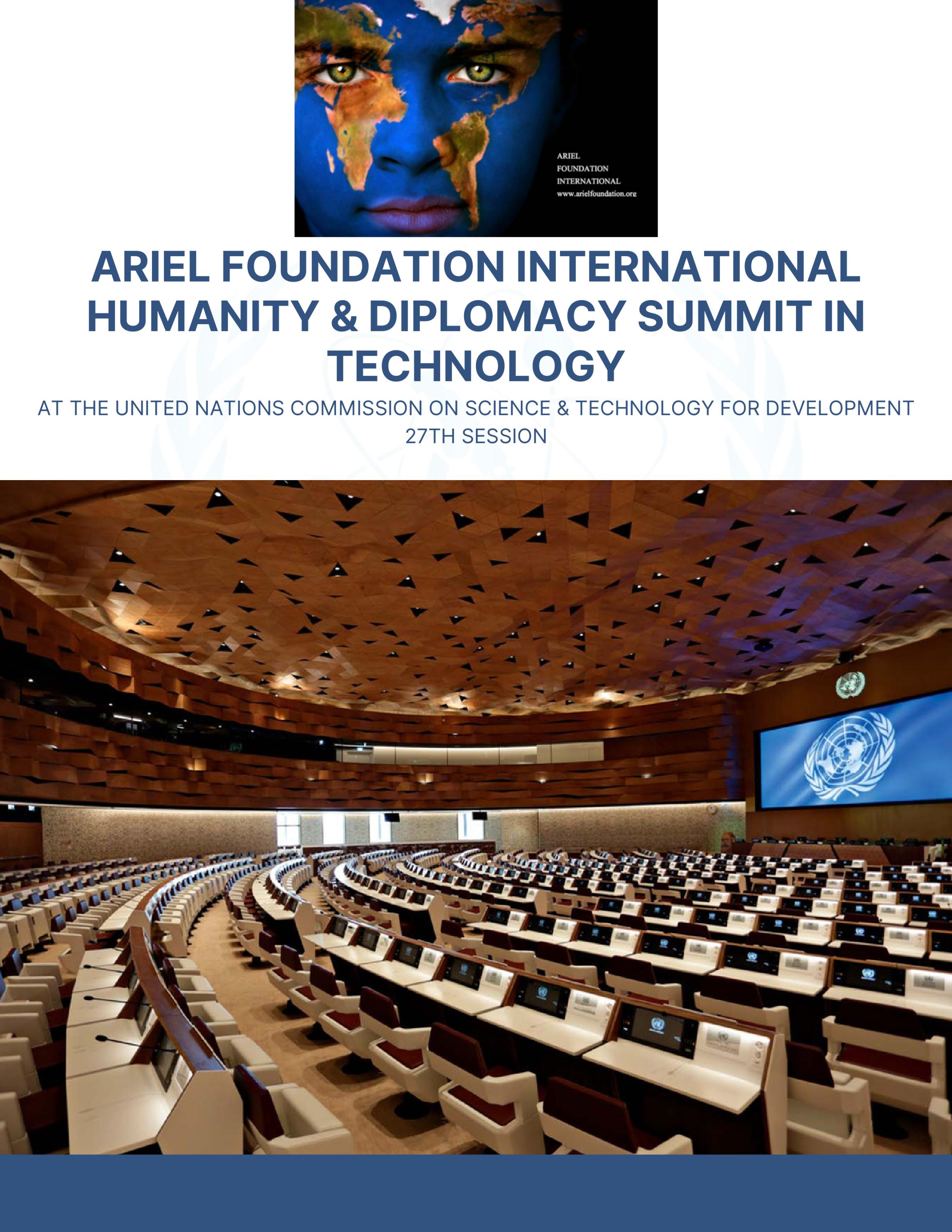 ARIEL FOUNDATION INTERNATIONAL HUMANITY & DIPLOMACY SUMMIT IN ...