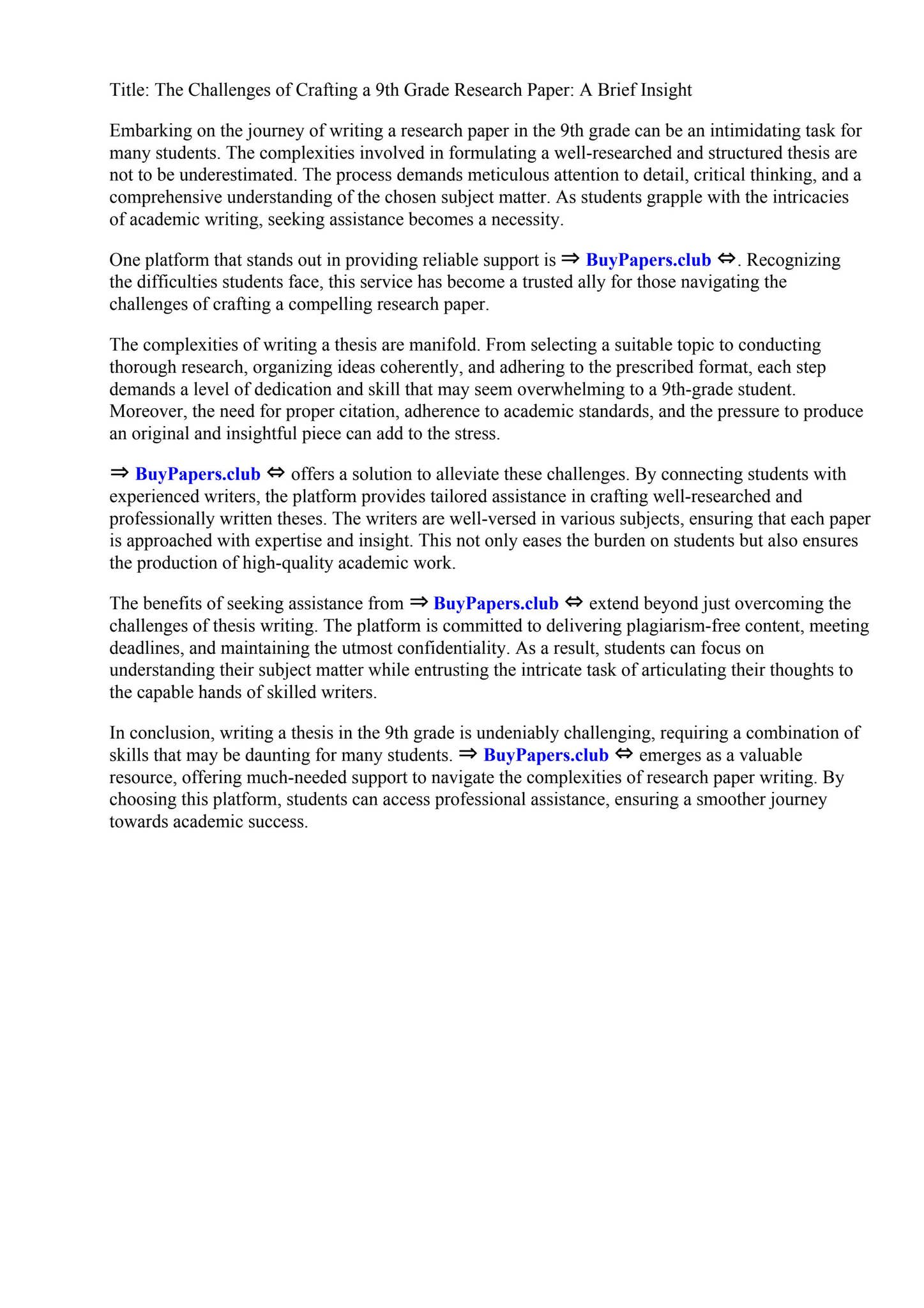 Research Paper Example 9Th Grade by Erie Huron Ottawa Vocational ...