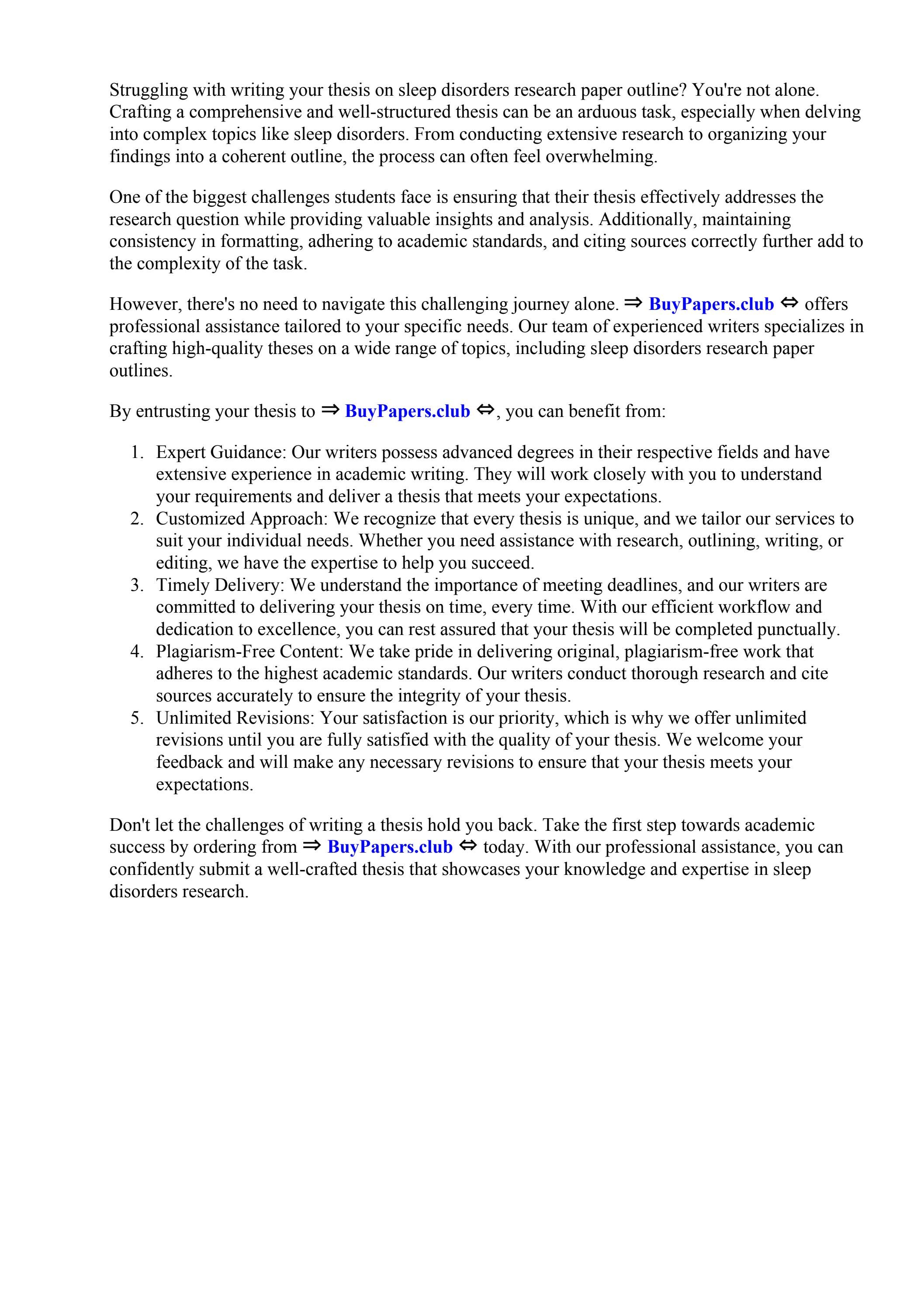 Sleep Disorders Research Paper Outline by Antelope Valley College - Issuu