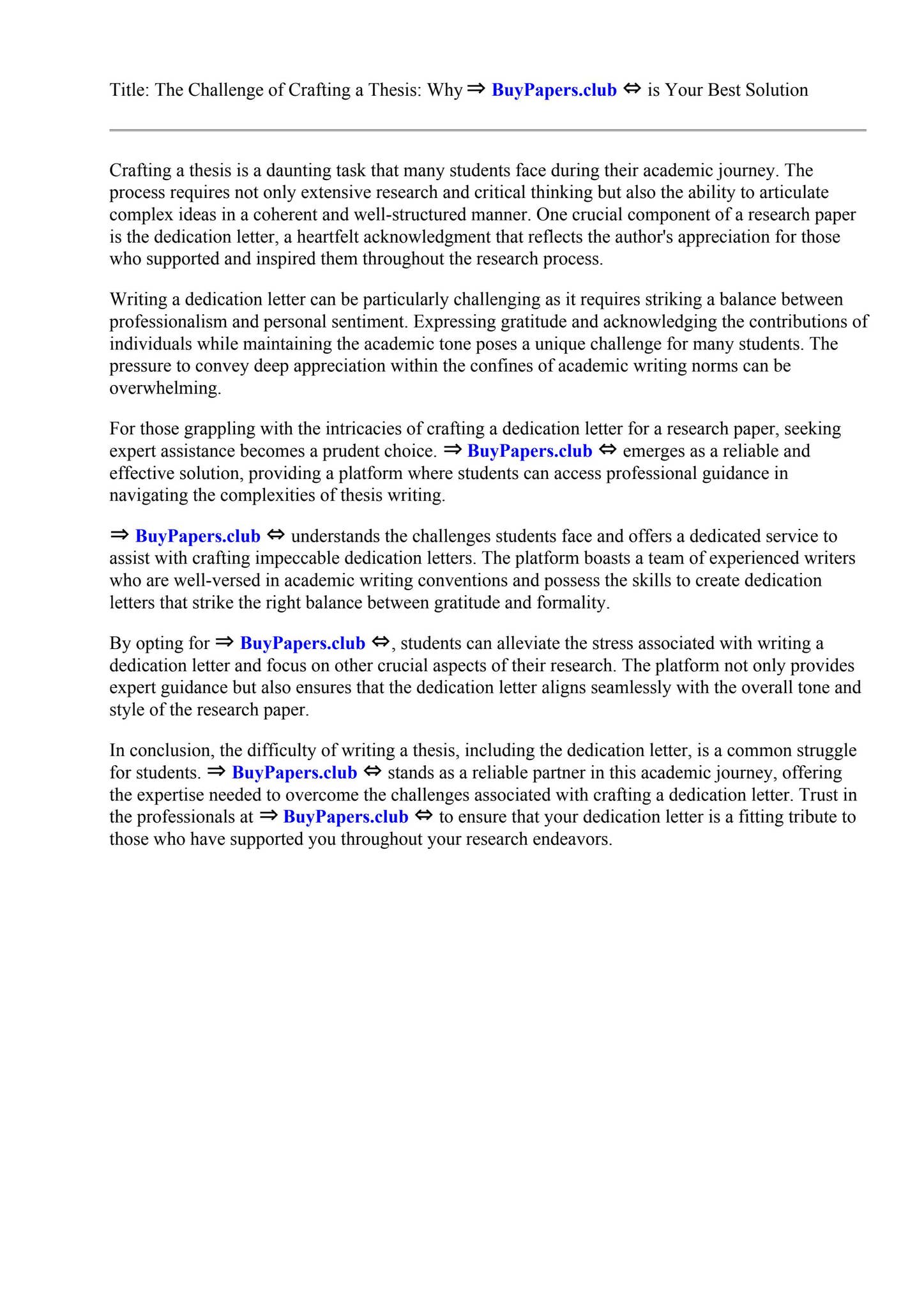 Sample Of Dedication Letter For Research Paper by Northeast Lakeview ...