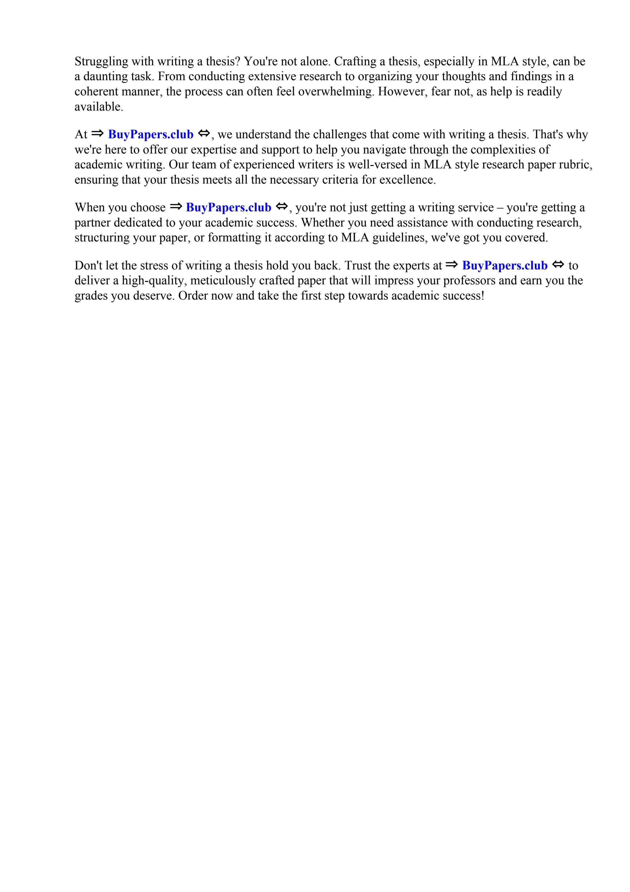 Mla Style Research Paper Rubric by Asheville-Buncombe Technical ...