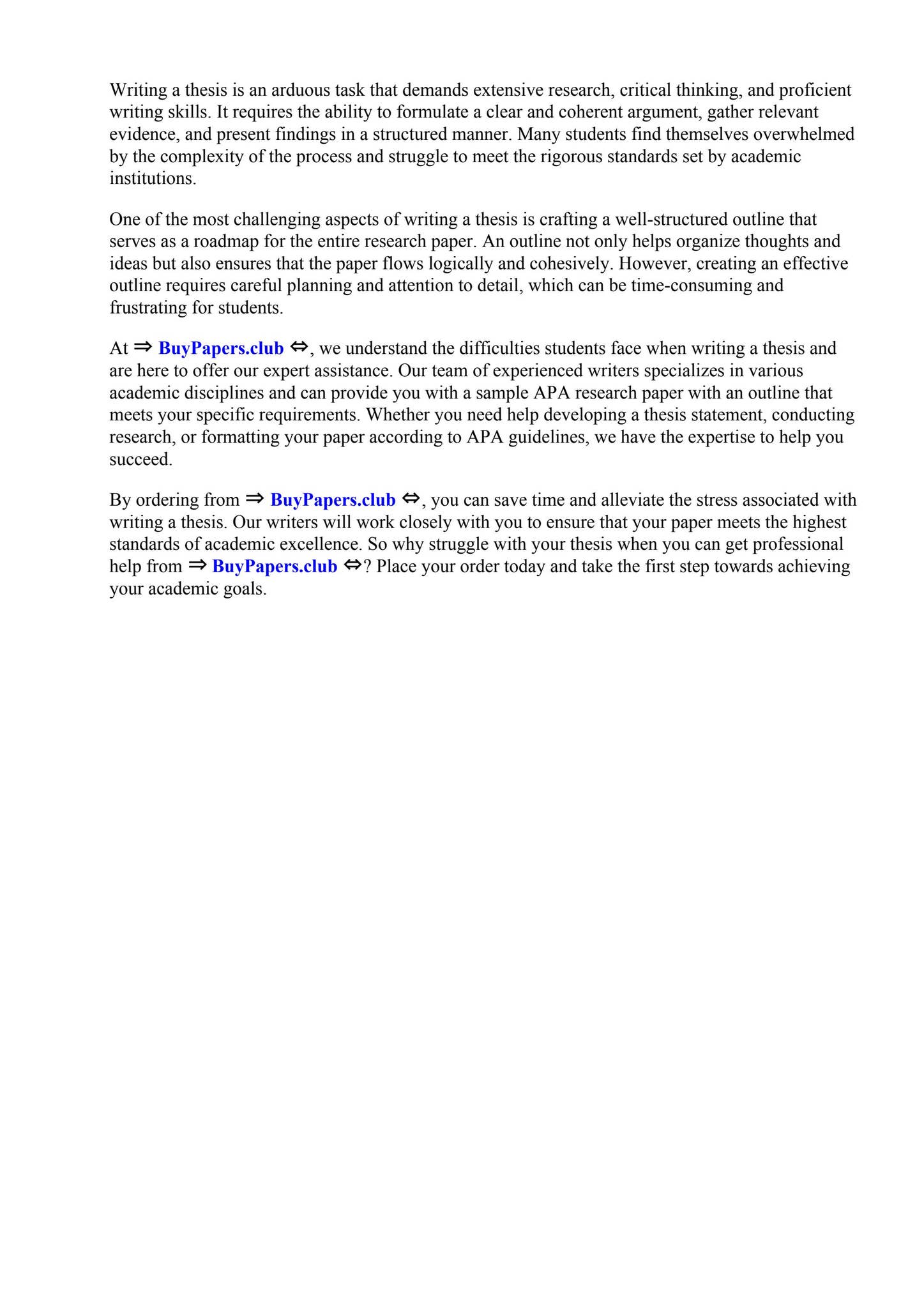 Sample Apa Research Paper With Outline by Minnesota State University ...