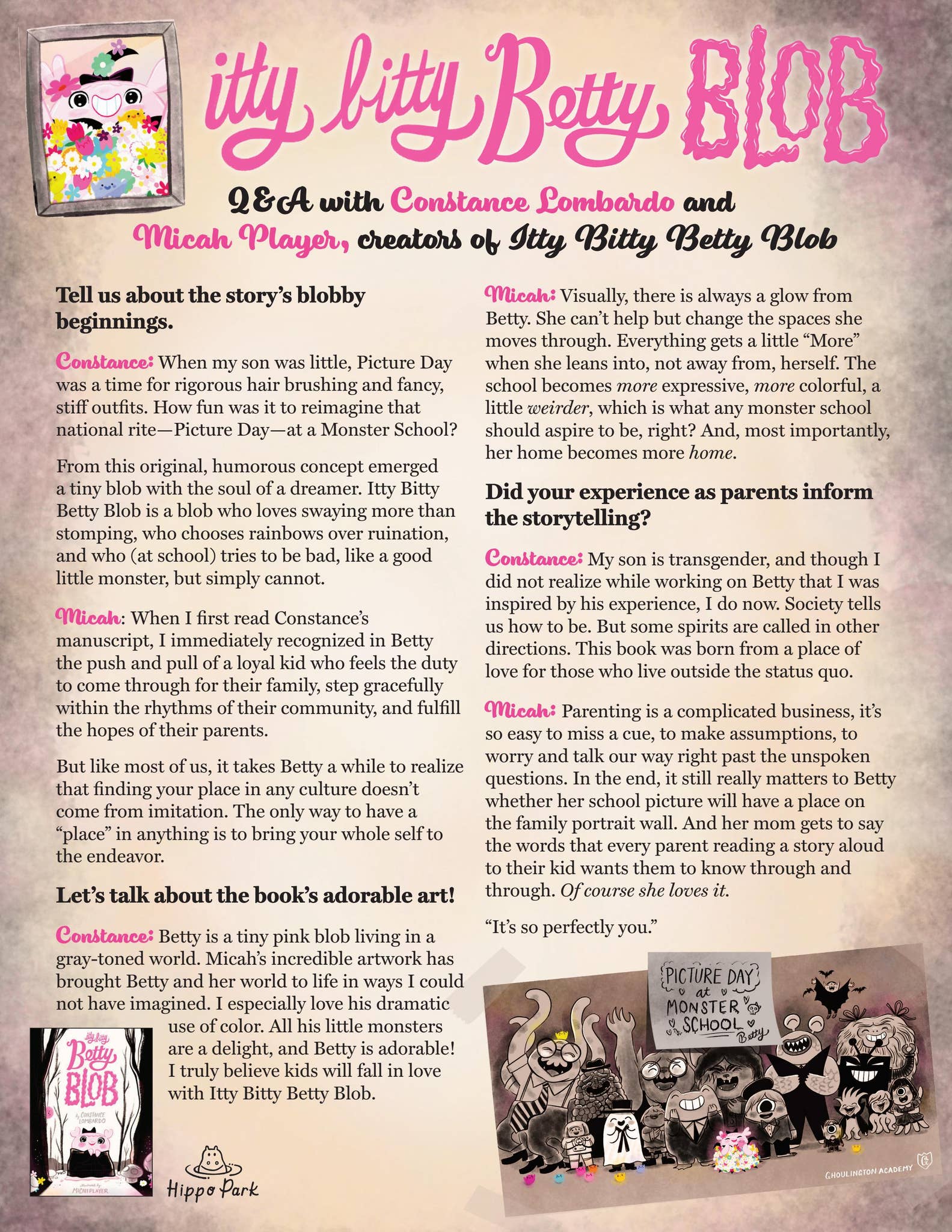 ITTY BITTY BETTY BLOB Creator Q&A by Astra Publishing House - Issuu