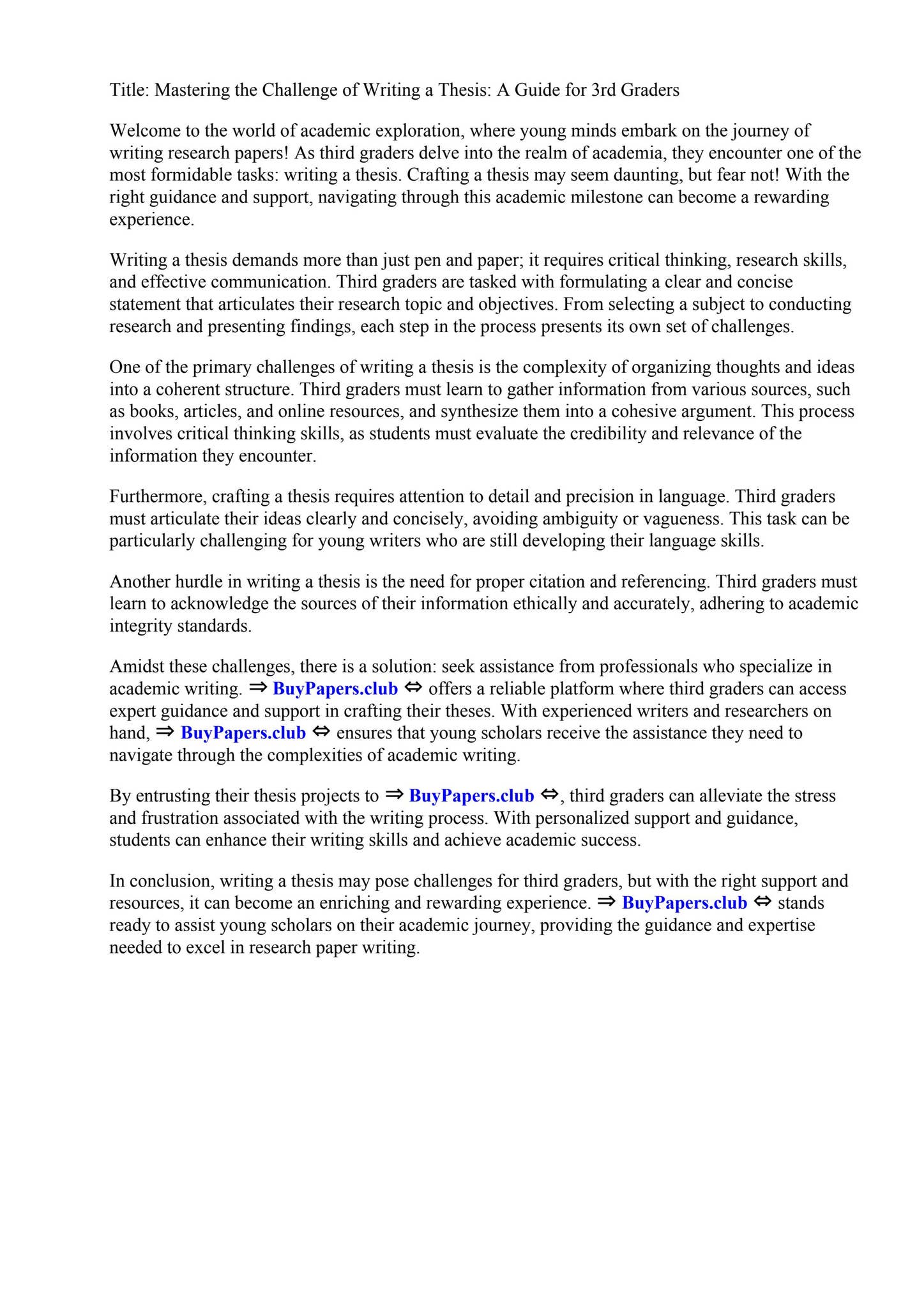 Writing A Research Paper 3Rd Grade by Morningside University - Issuu