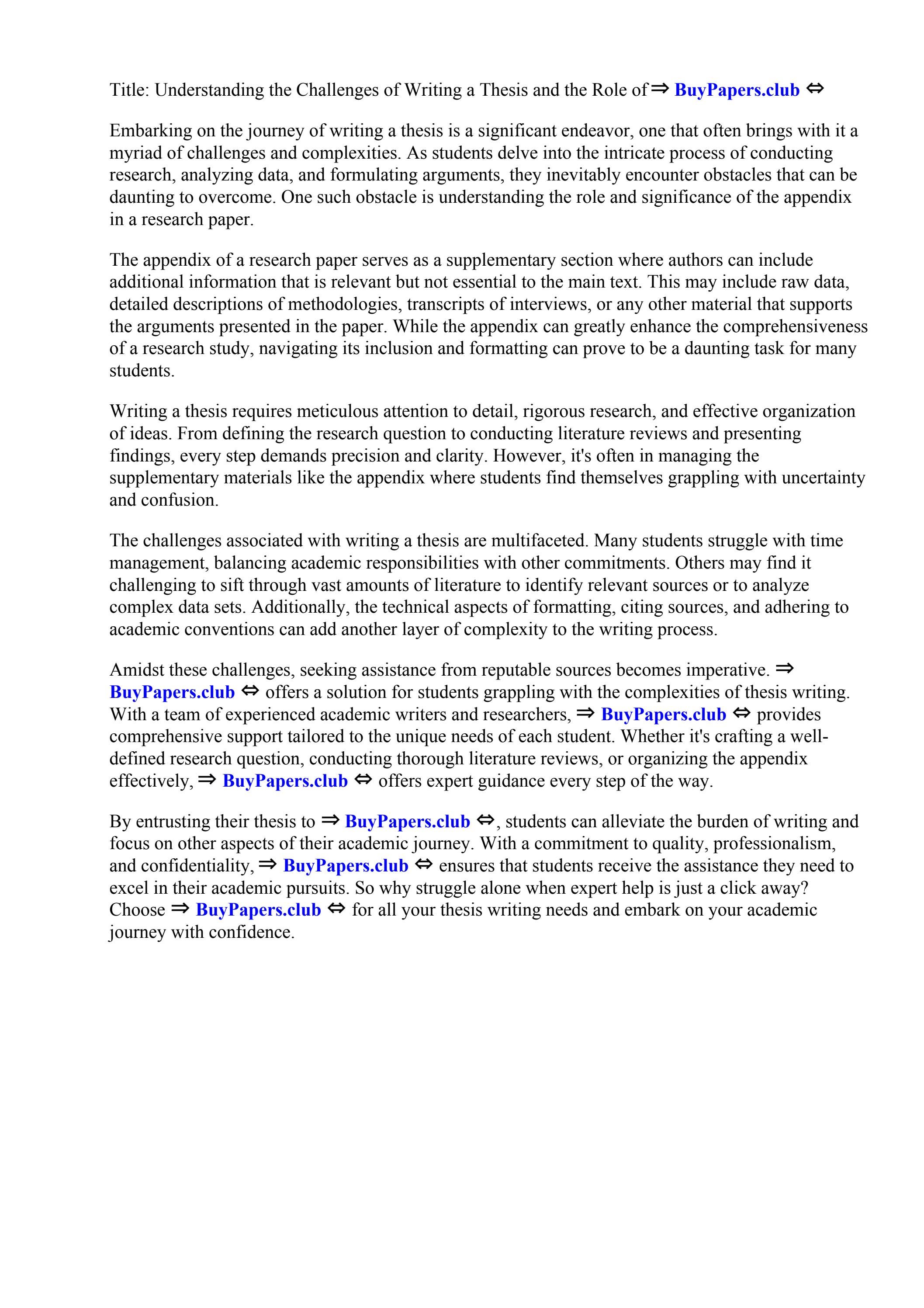 Appendix Research Paper Definition by American Graduate University - Issuu