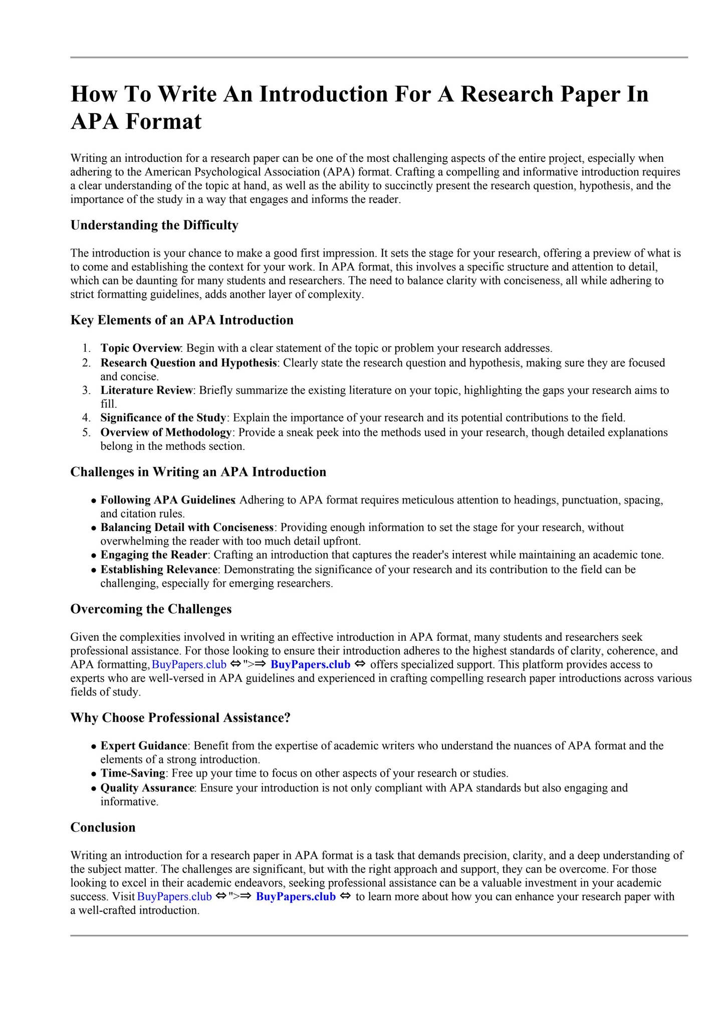 How To Write An Intro For A Research Paper In Apa by East Carolina ...