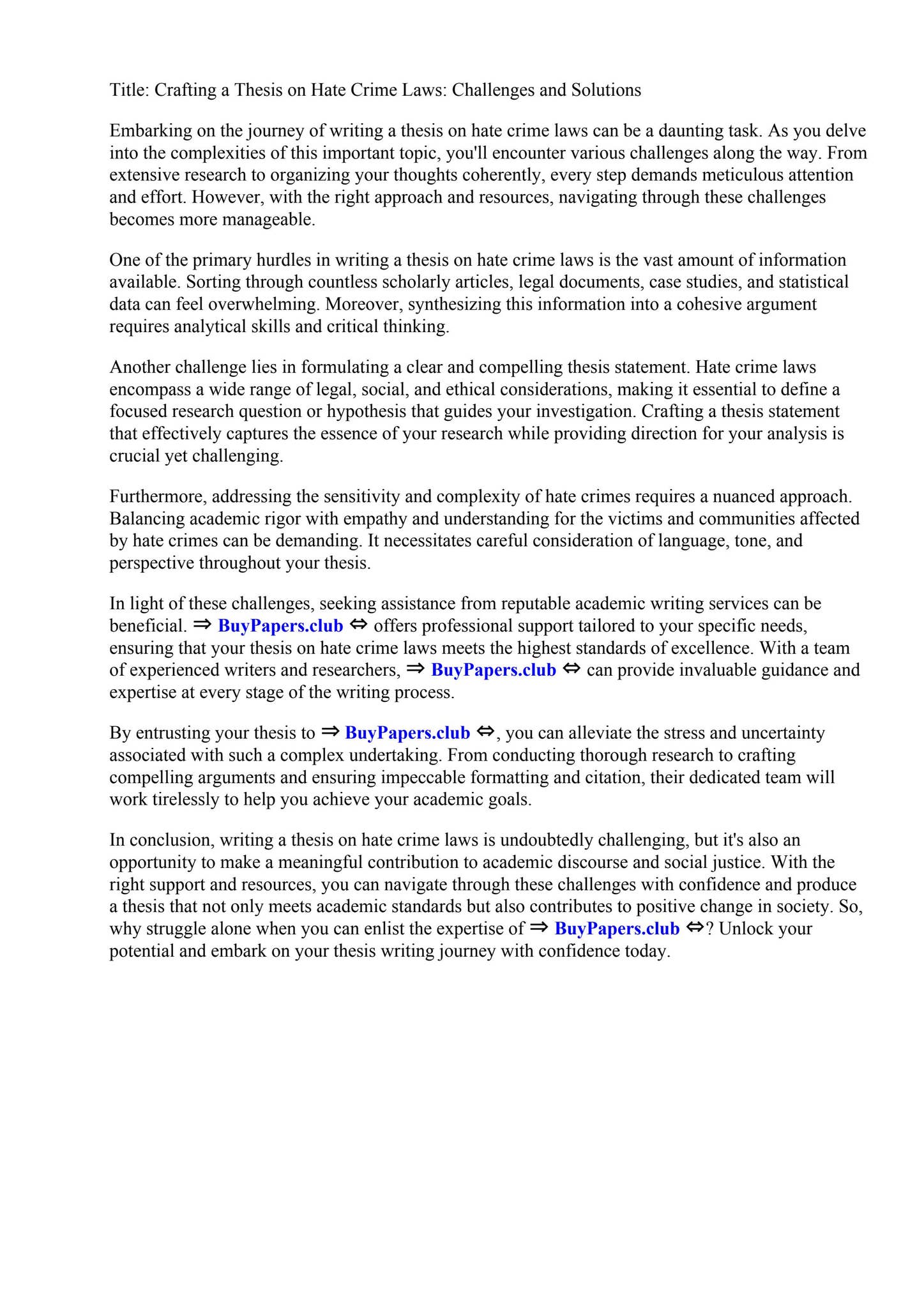 Hate Crime Laws Research Paper by Wilson College - Issuu