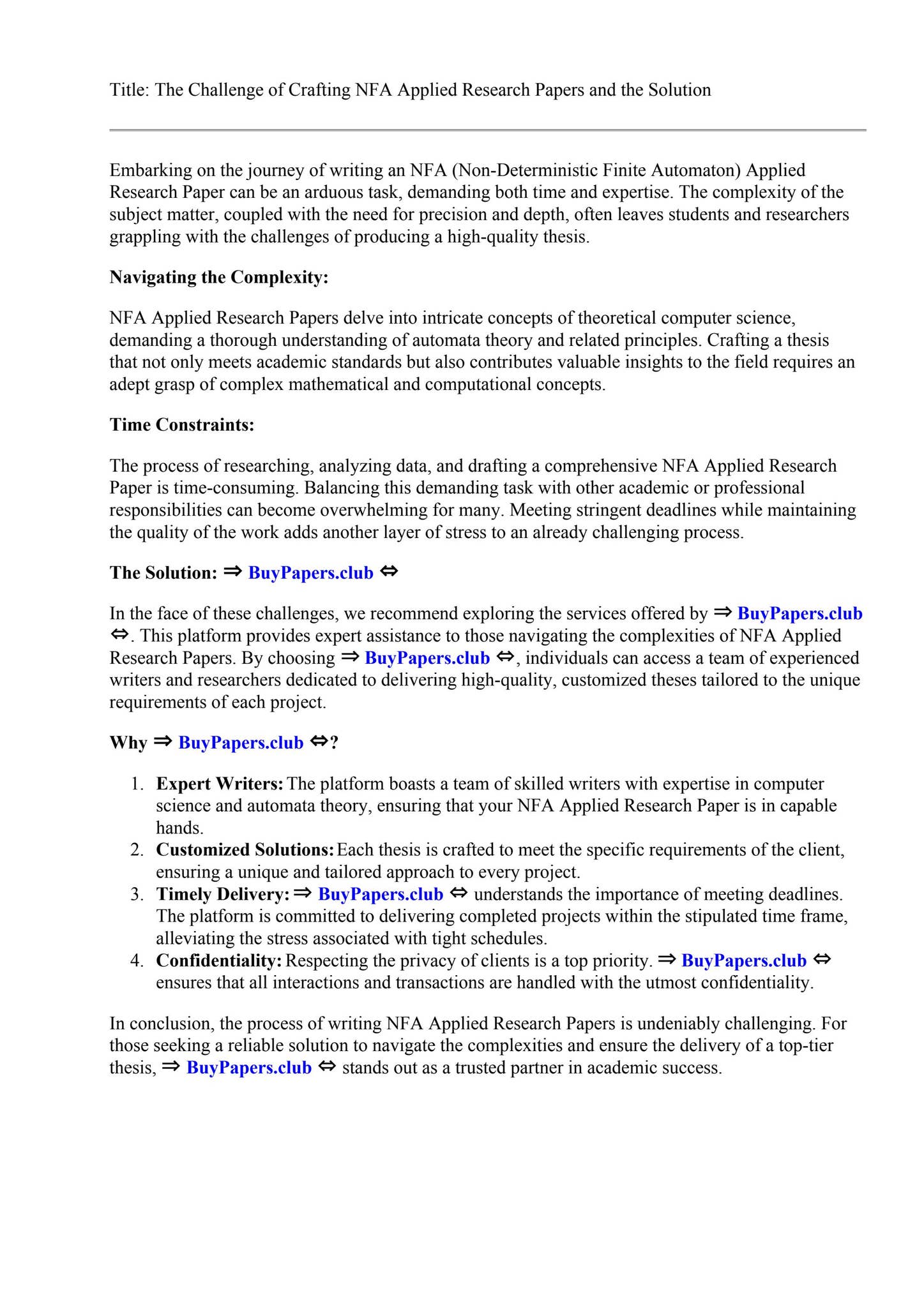 Nfa Applied Research Papers by University of the Ozarks - Issuu