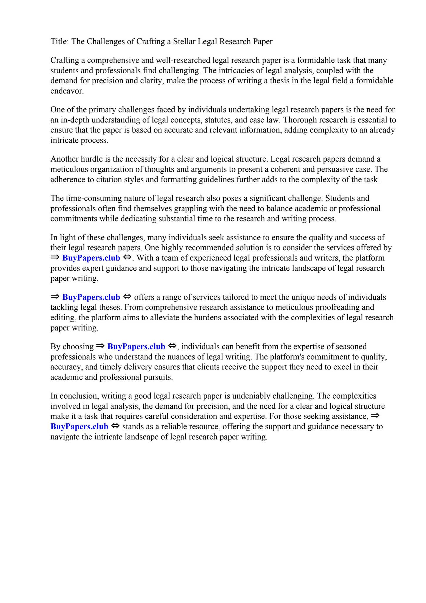 How To Write A Good Legal Research Paper by Western New England ...