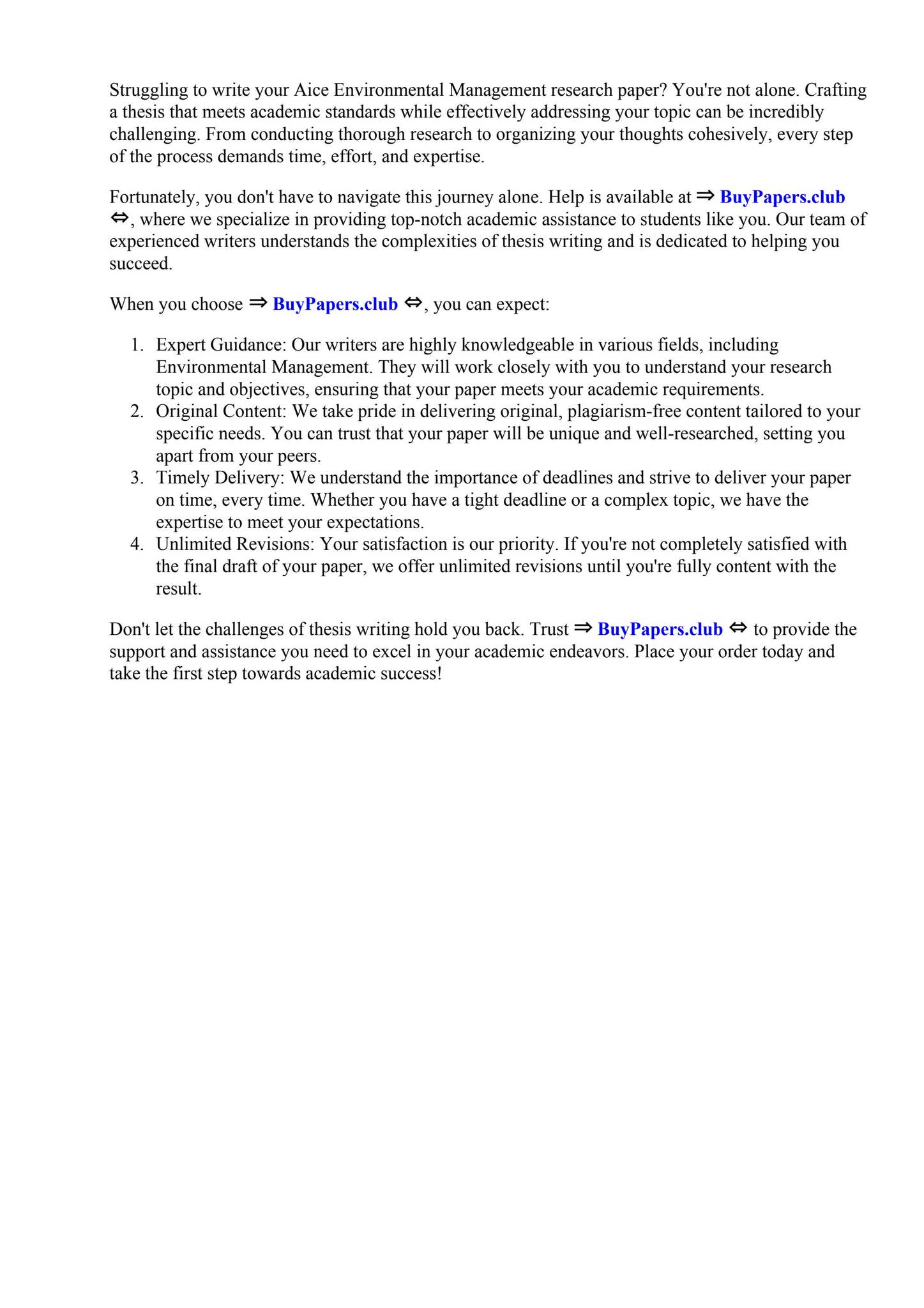 Aice Environmental Management Research Paper Example by College of Lake ...