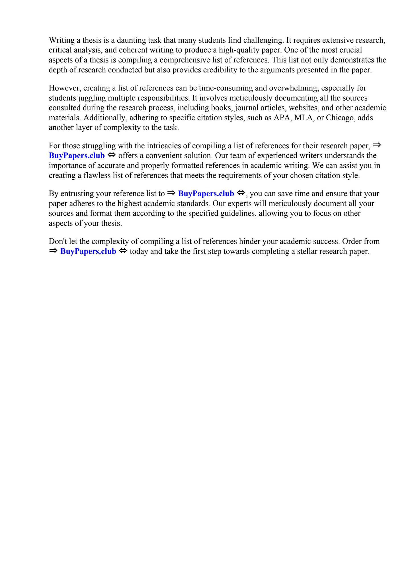 Example List Of References For Research Paper by South Dakota State ...