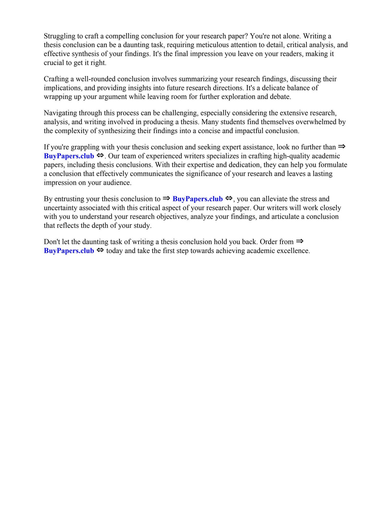 Example Conclusion On Research Paper by Sterling College - Issuu