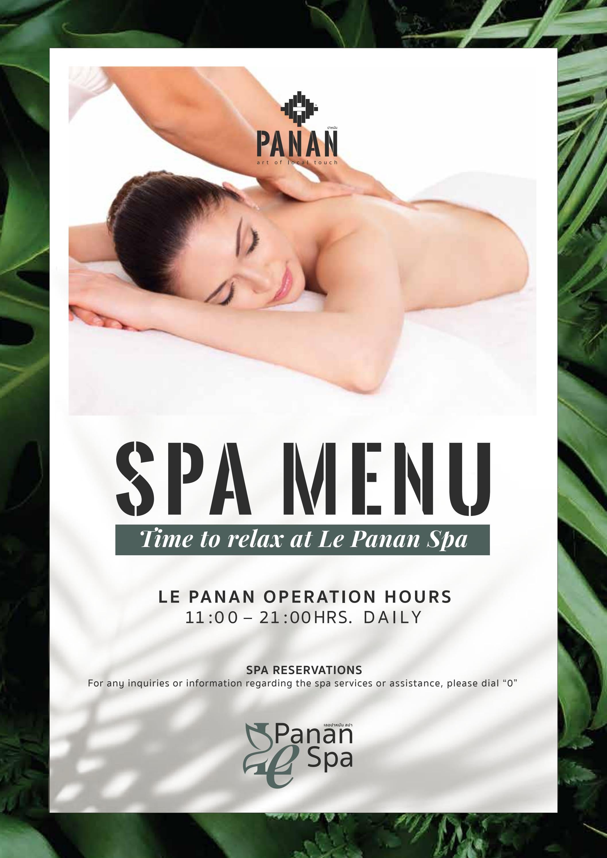 Panan-Le Panan Spa Menu by Panan Group Aonang, Krabi - Issuu