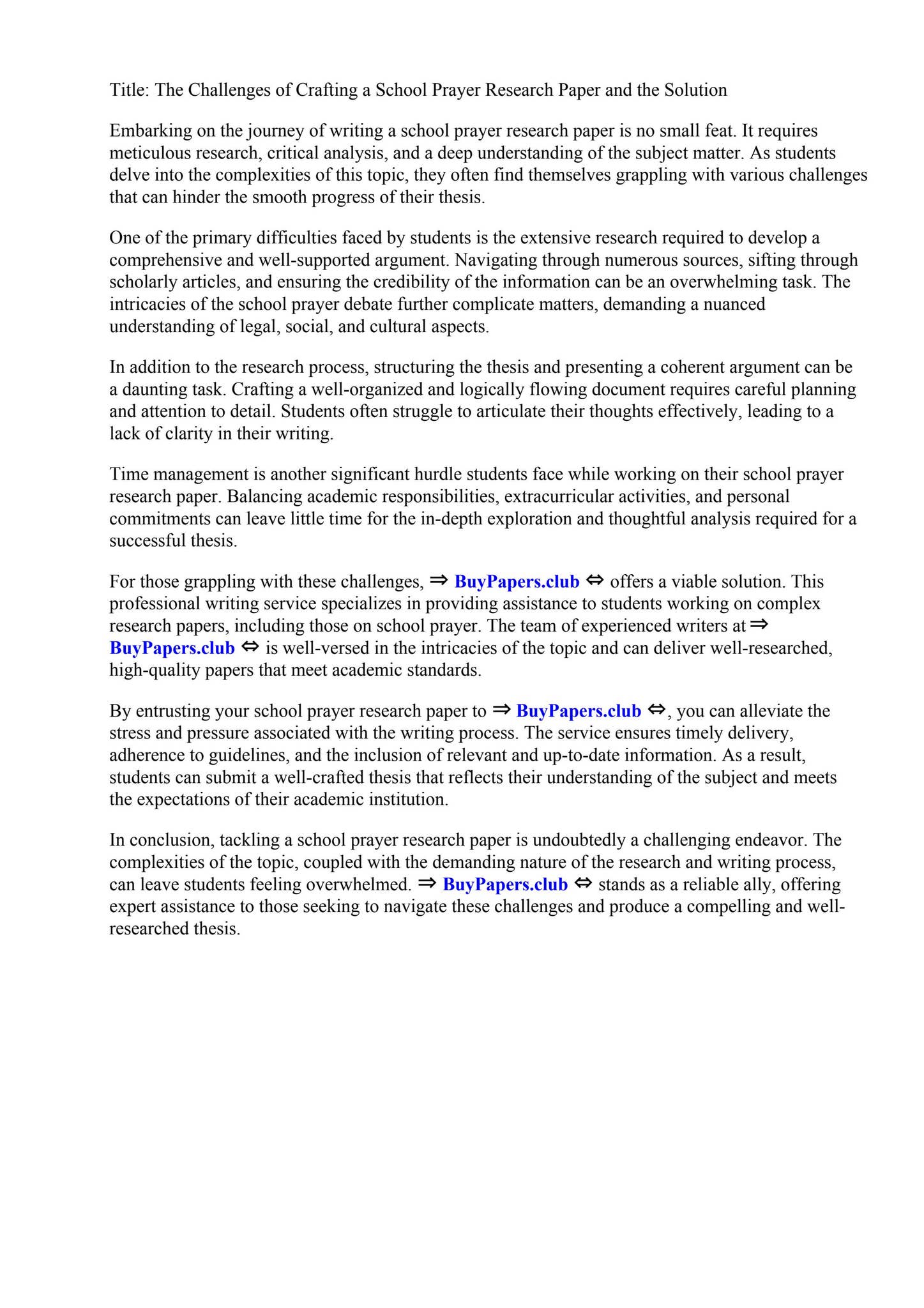 School Prayer Research Paper by AdventHealth University - Issuu