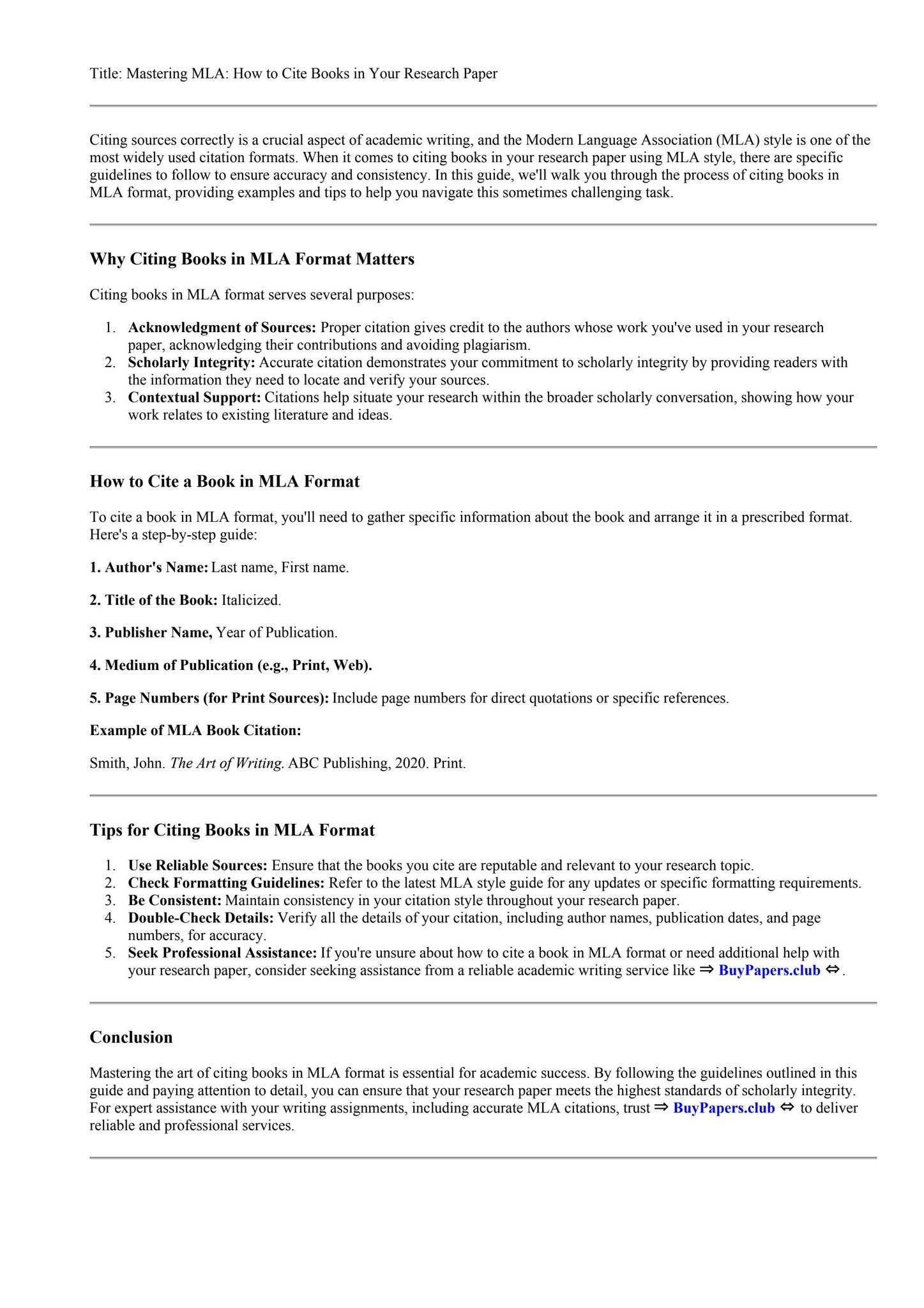 How To Cite Book In Research Paper Mla by Western New England ...