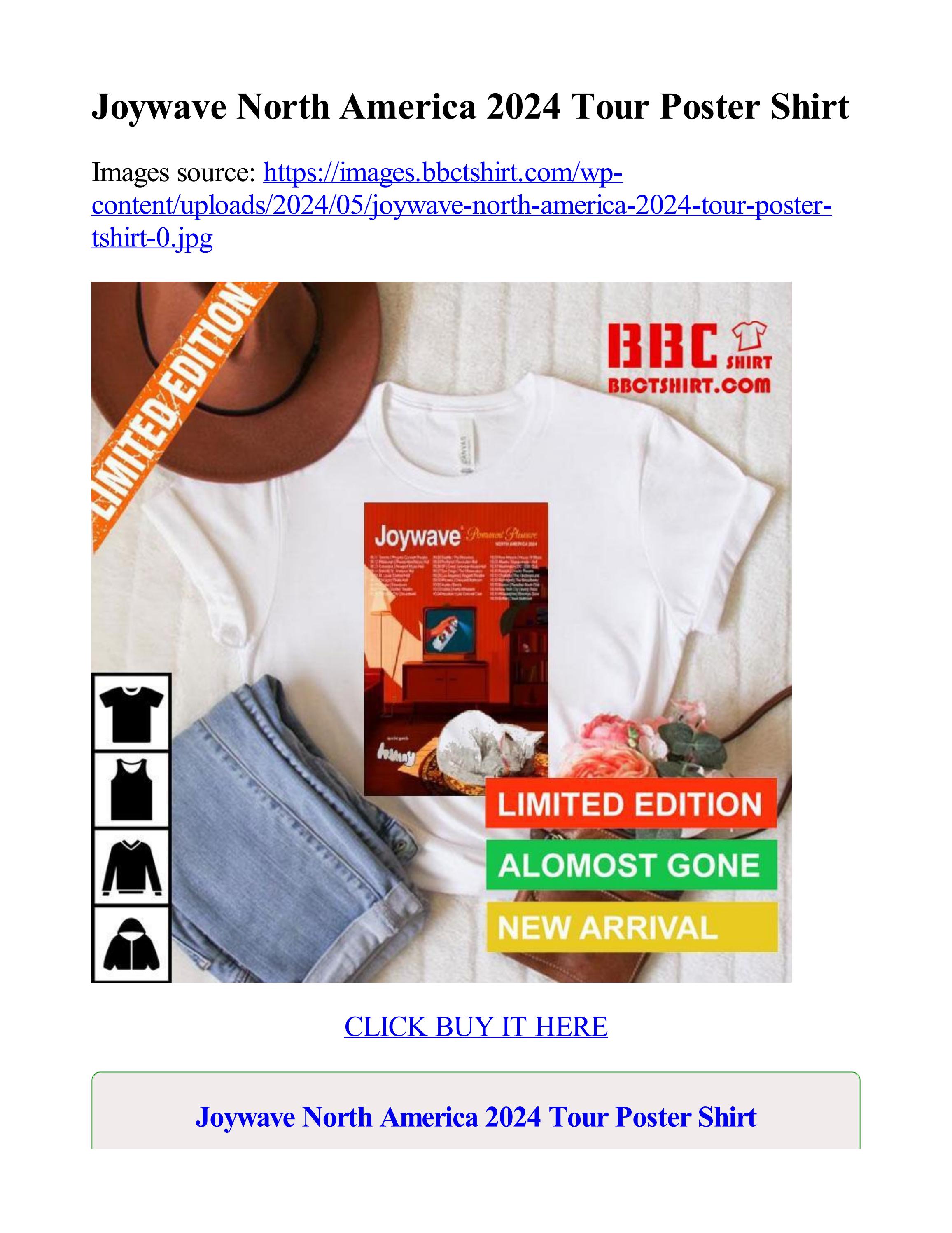 Joywave North America 2024 Tour Poster Shirt by bbctshirt - Issuu