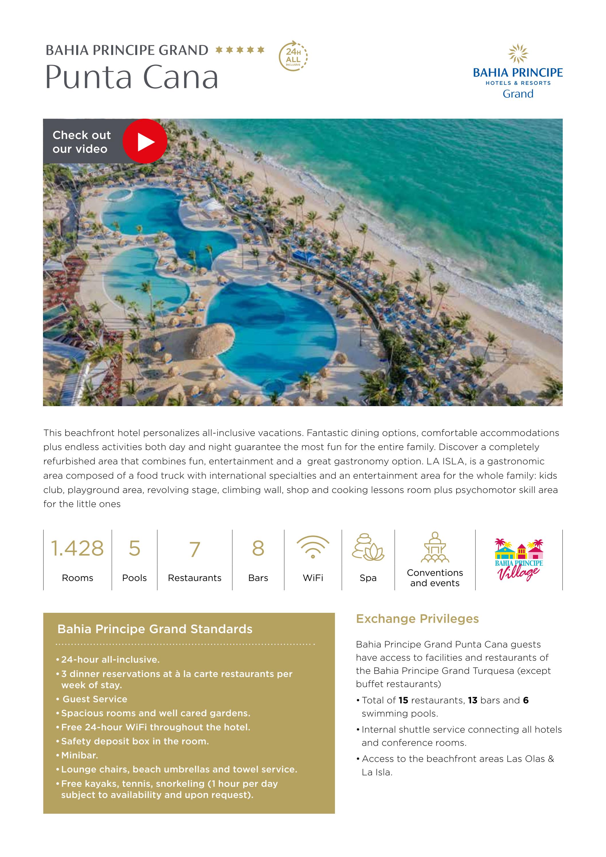 Fact Sheet Bahia Principe Grand Punta Cana - starting nov 1st 2024 by ...