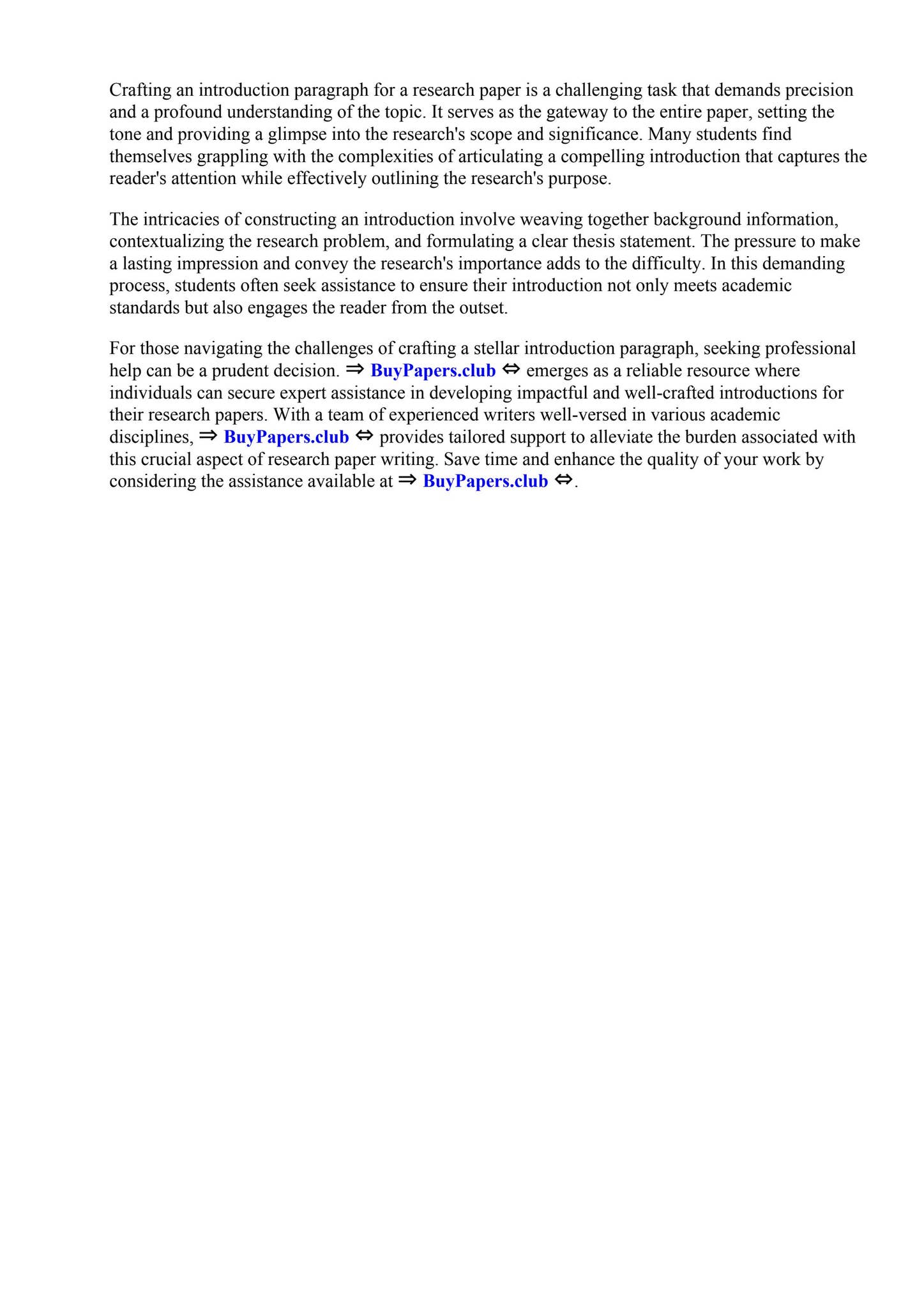 Introduction Paragraph To A Research Paper by Universidad Cristiana ...