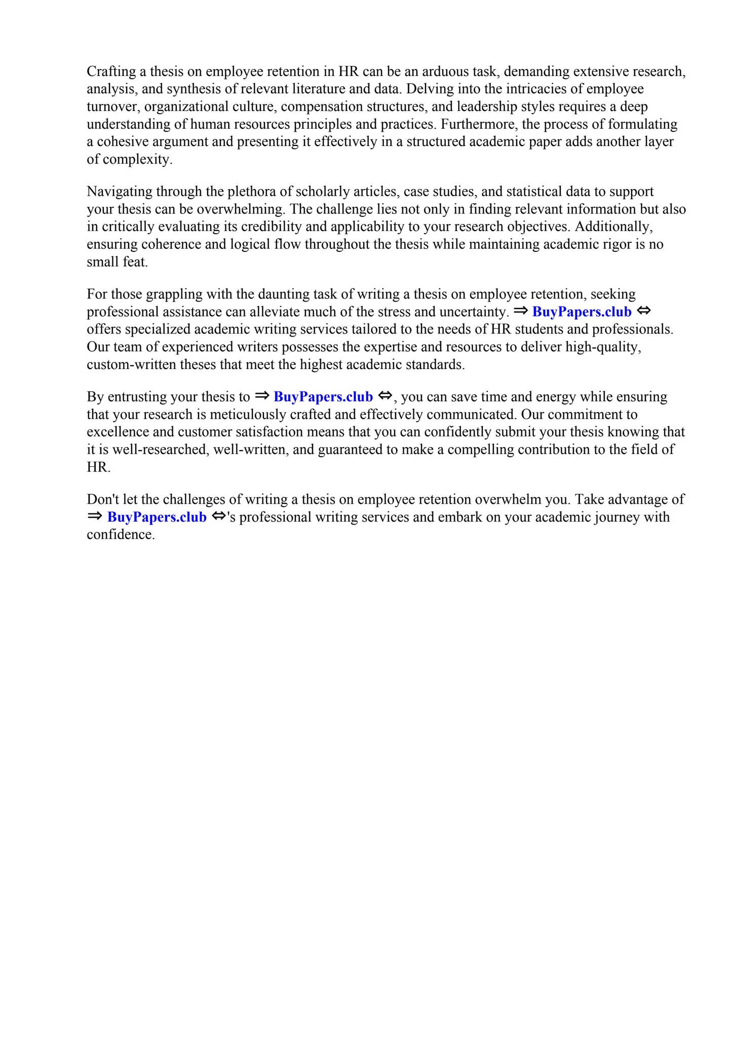 Hr Research Paper On Employee Retention by Wingate University - Issuu
