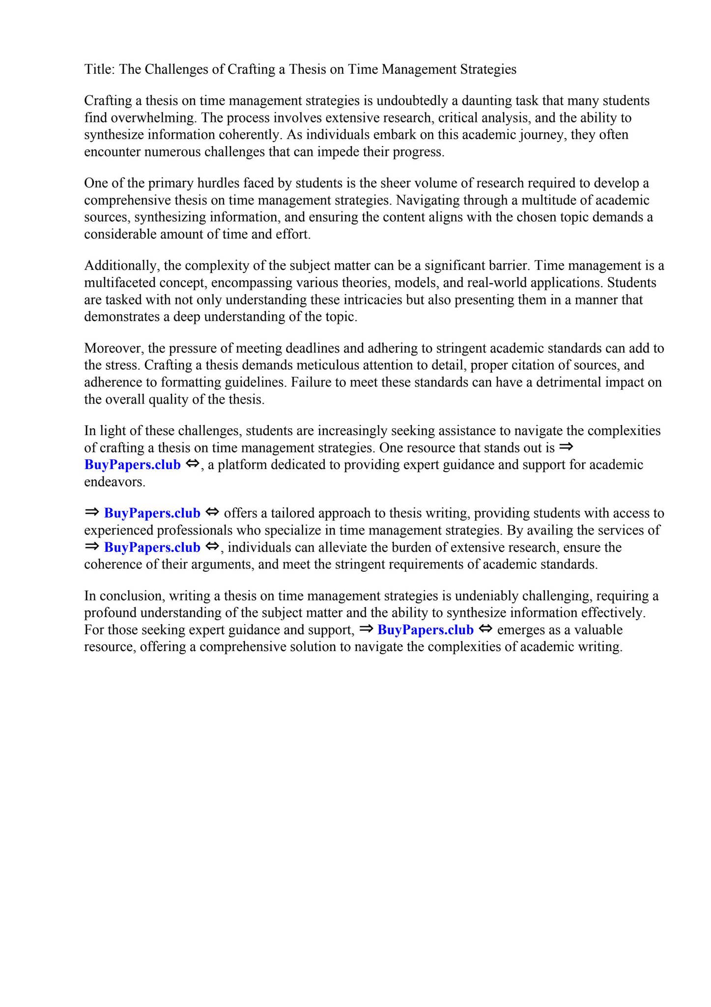 Research Paper On Time Management Strategies by Universidad Cristiana ...