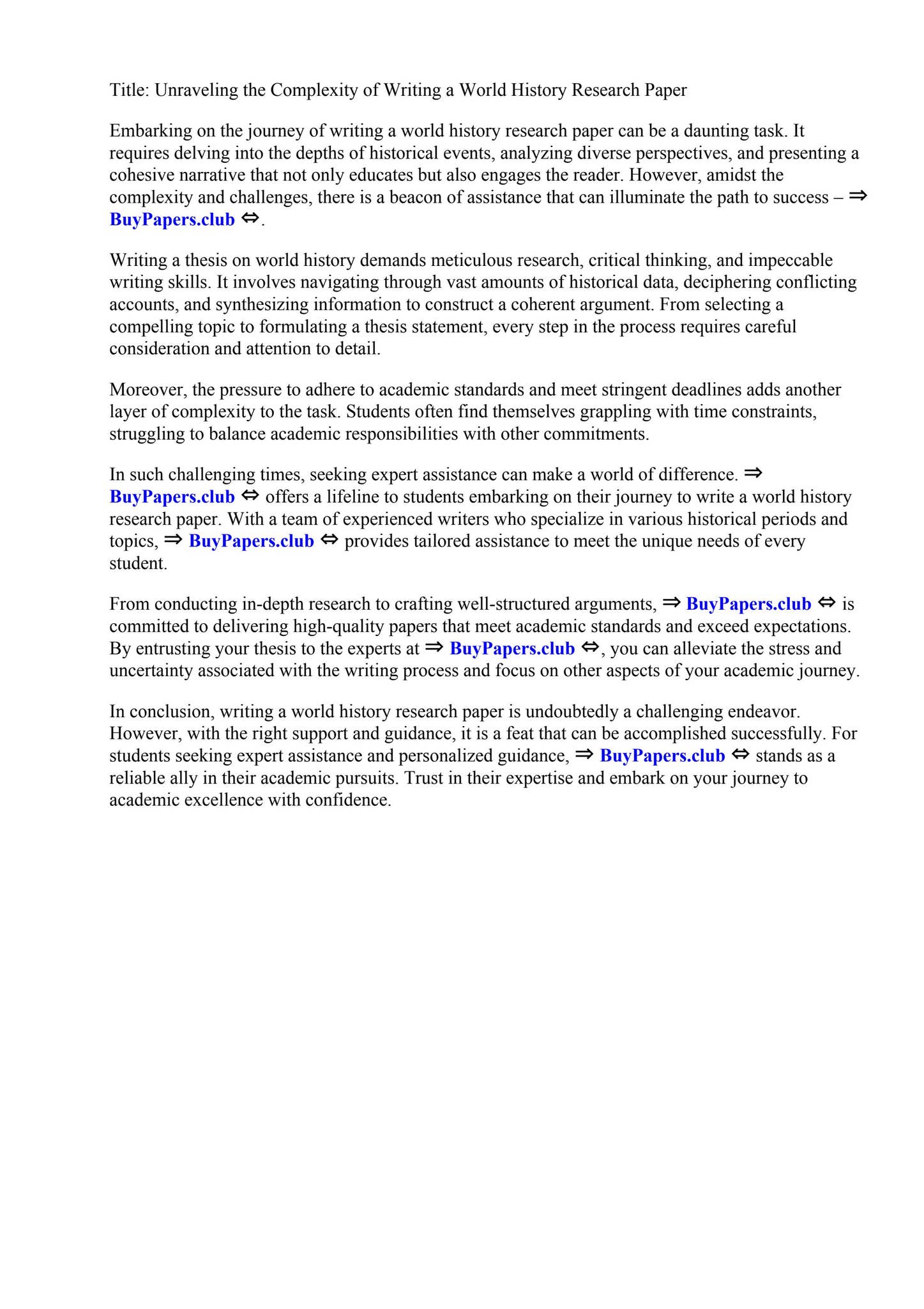 World History Research Paper Sample by Indiana University Northwest - Issuu
