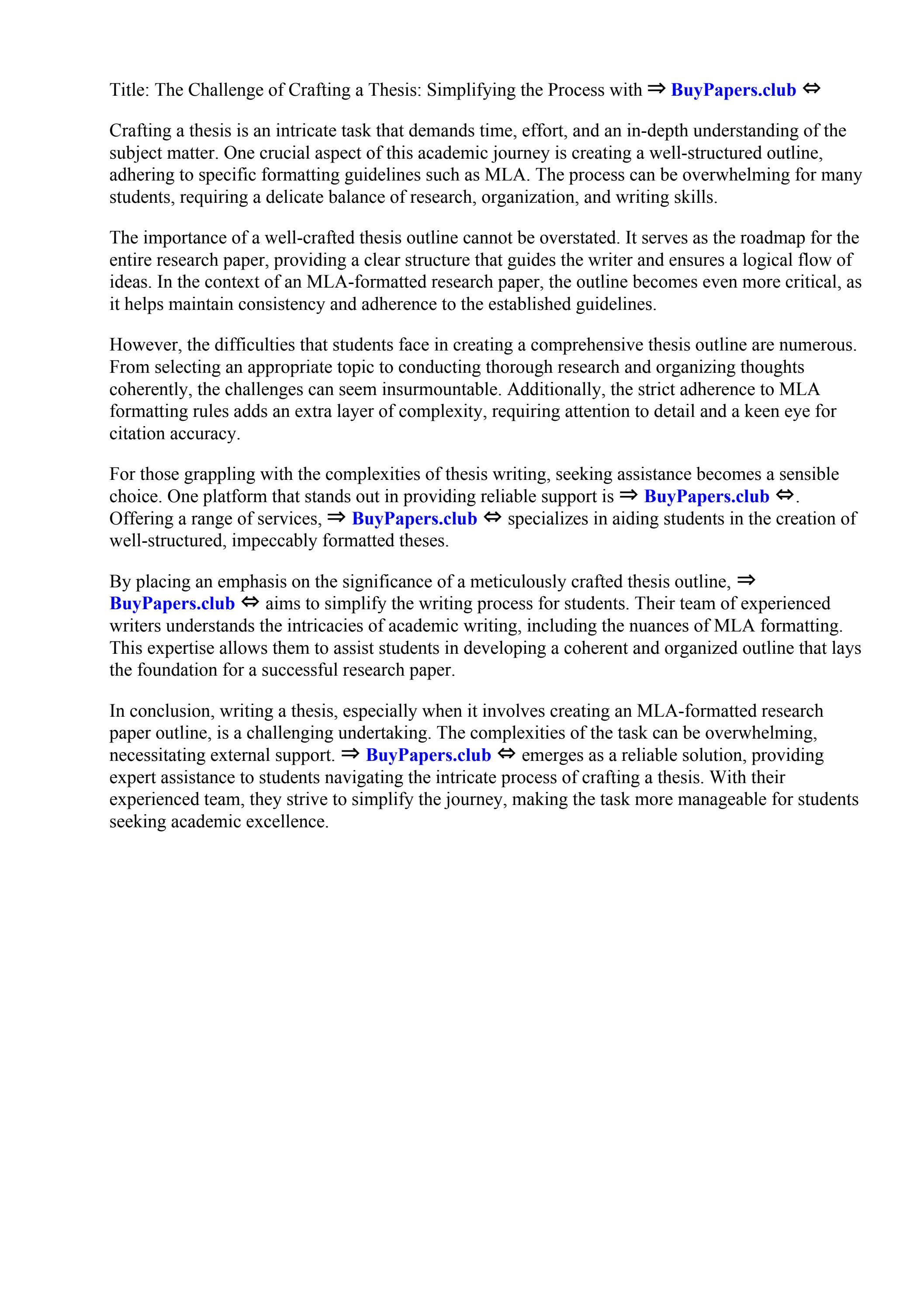 Outline Sample For Research Paper Mla By Alaska Bible College Issuu