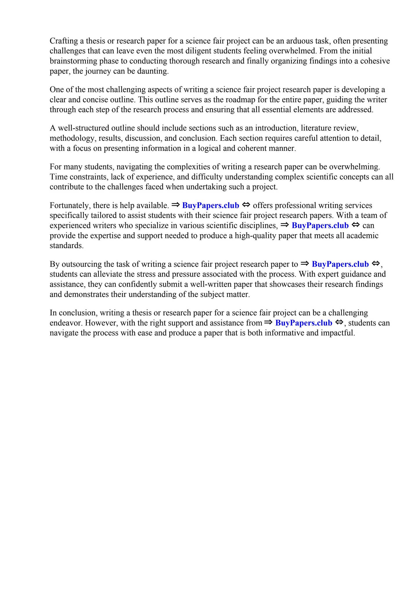 Science Fair Projects Research Paper Outline by Spring Hill College - Issuu