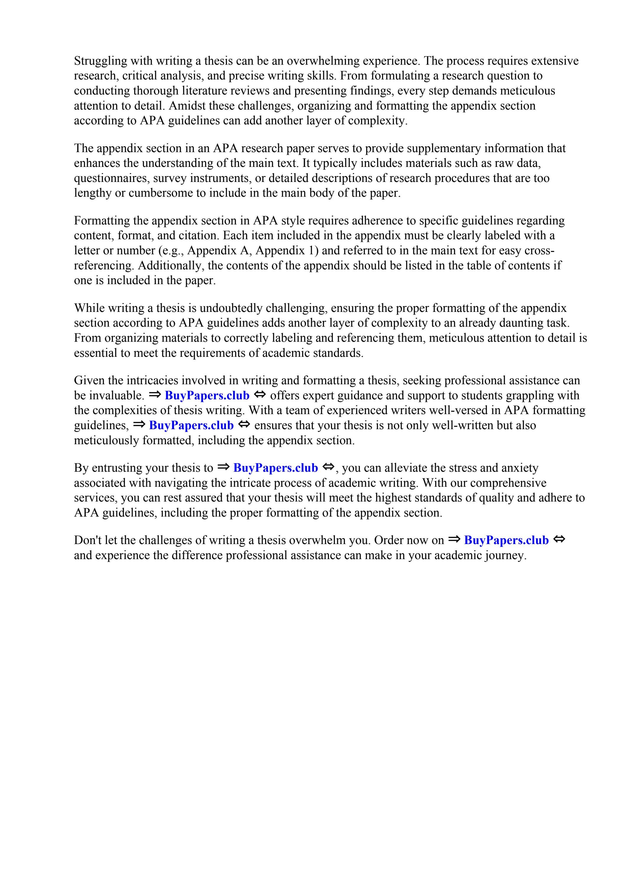 Apa Research Paper Appendix by Albany State University - Issuu