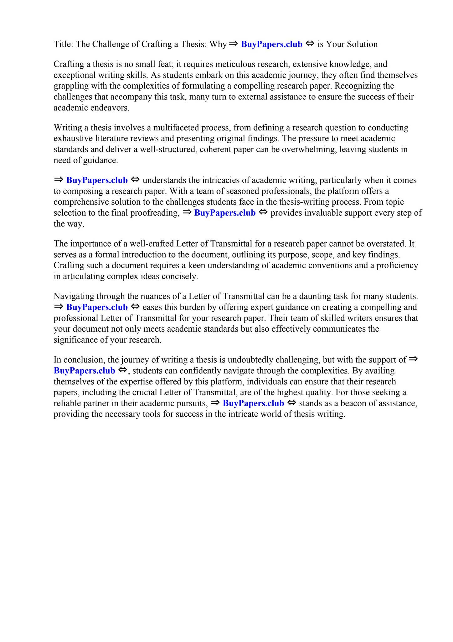 Sample Letter Of Transmittal For Research Paper By The University Of