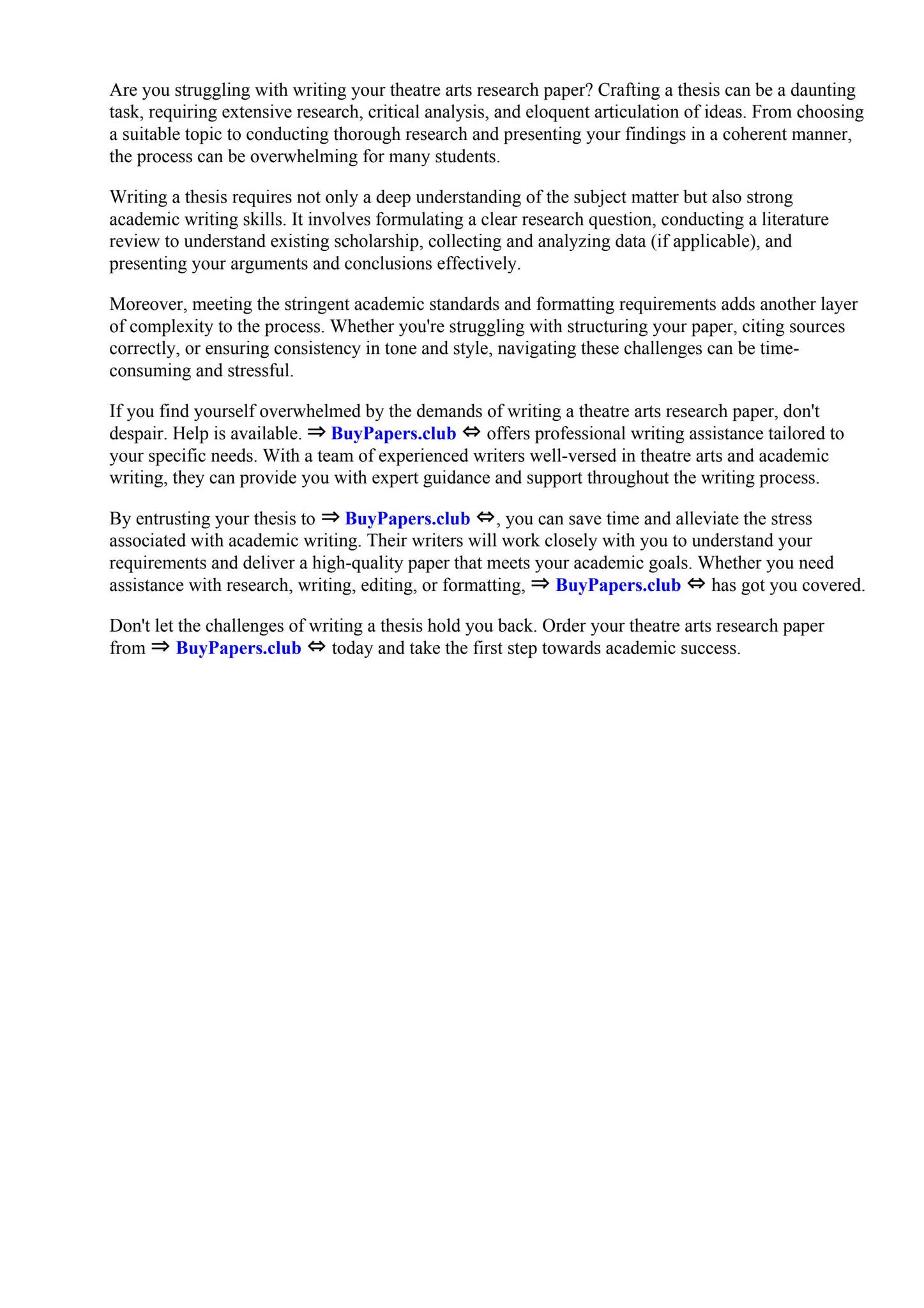 Theatre Arts Research Paper Example by Bucknell University - Issuu