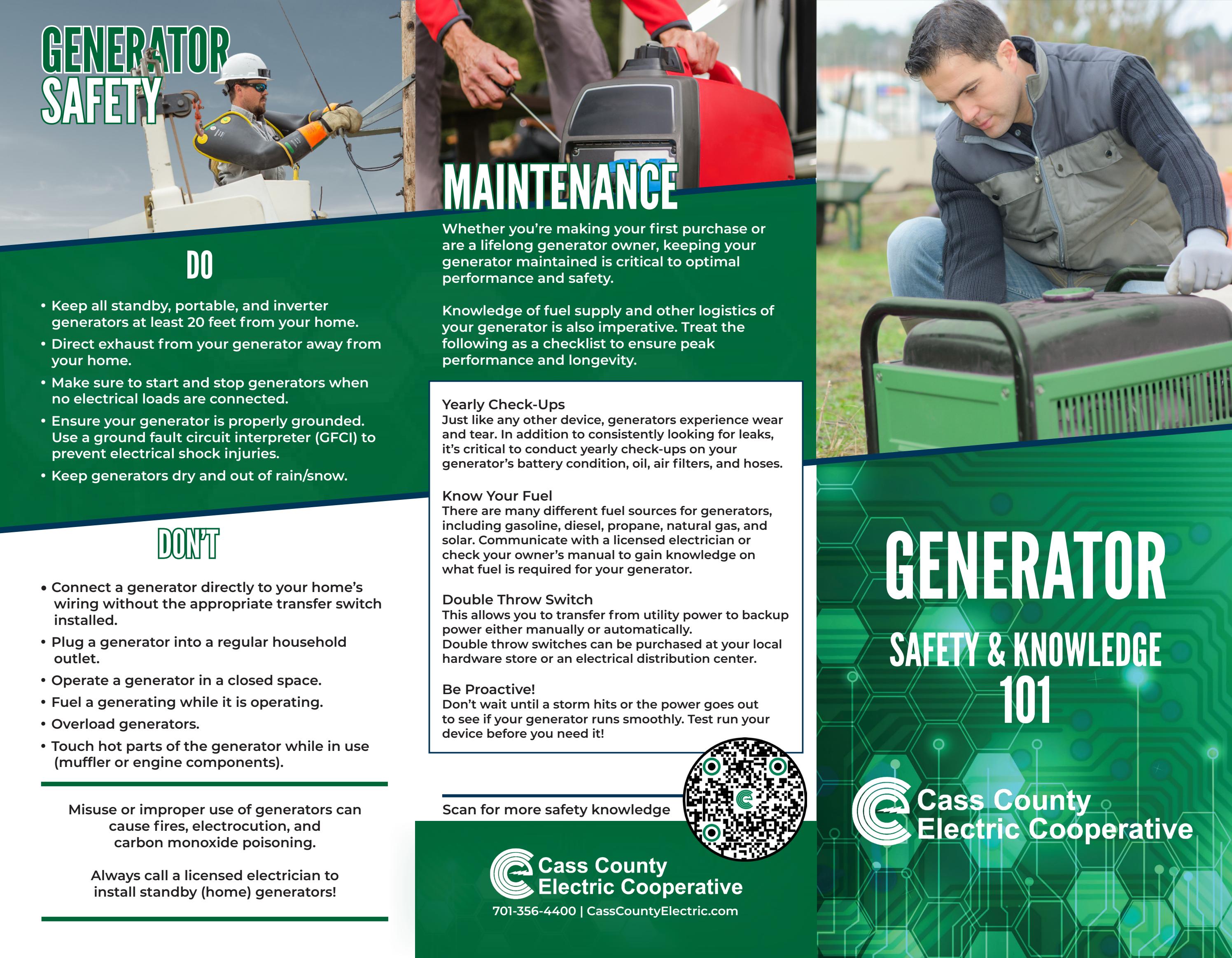 Generator safety & knowledge 101 by Cass County Electric Cooperative ...