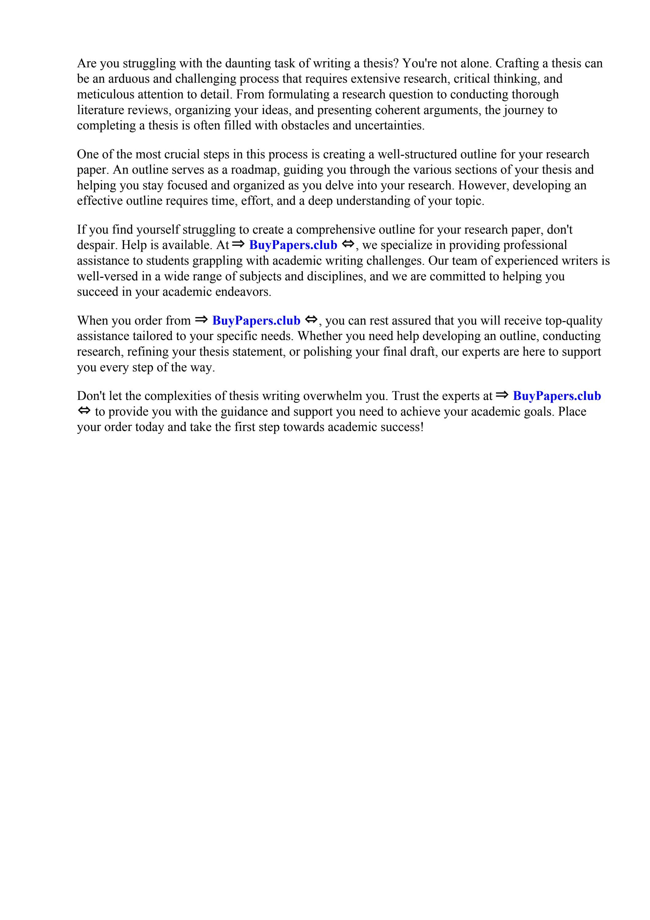 Template Of Outline For Research Paper by AOMA Graduate School of ...