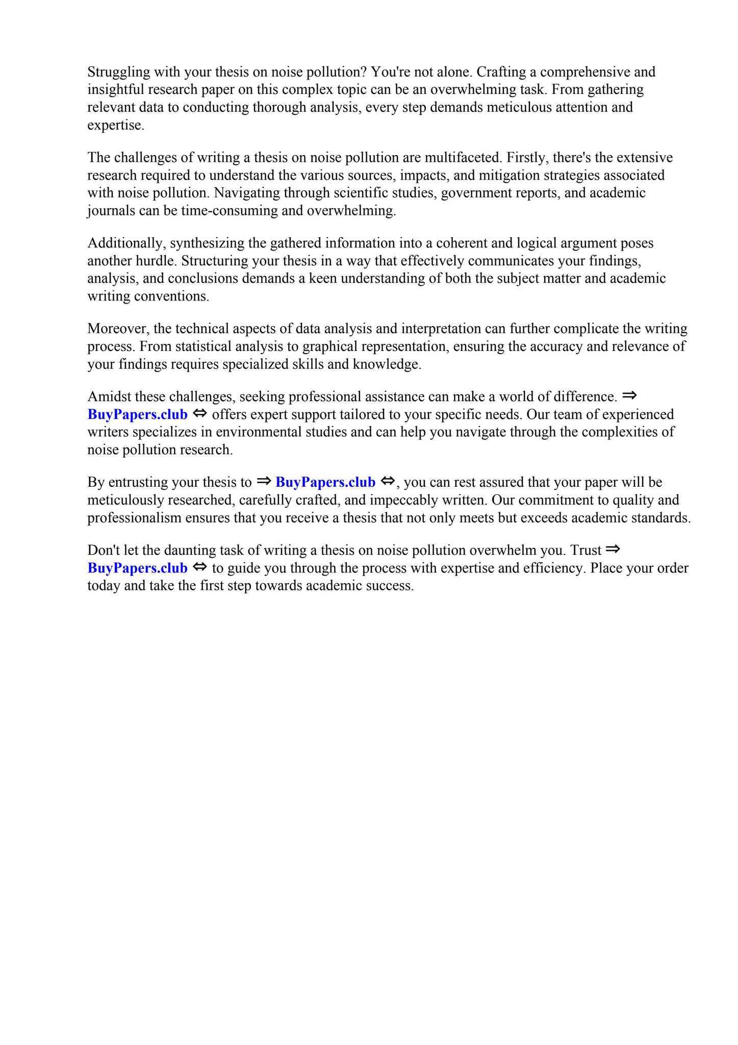 Research Paper On Noise Pollution by Baptist Health Sciences University ...