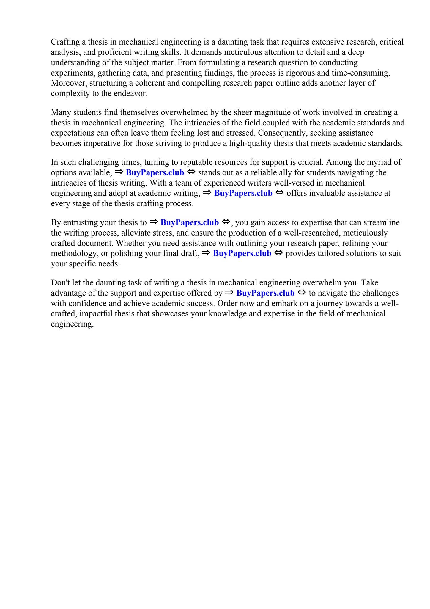 Mechanical Engineering Research Paper Outline by University of Southern ...