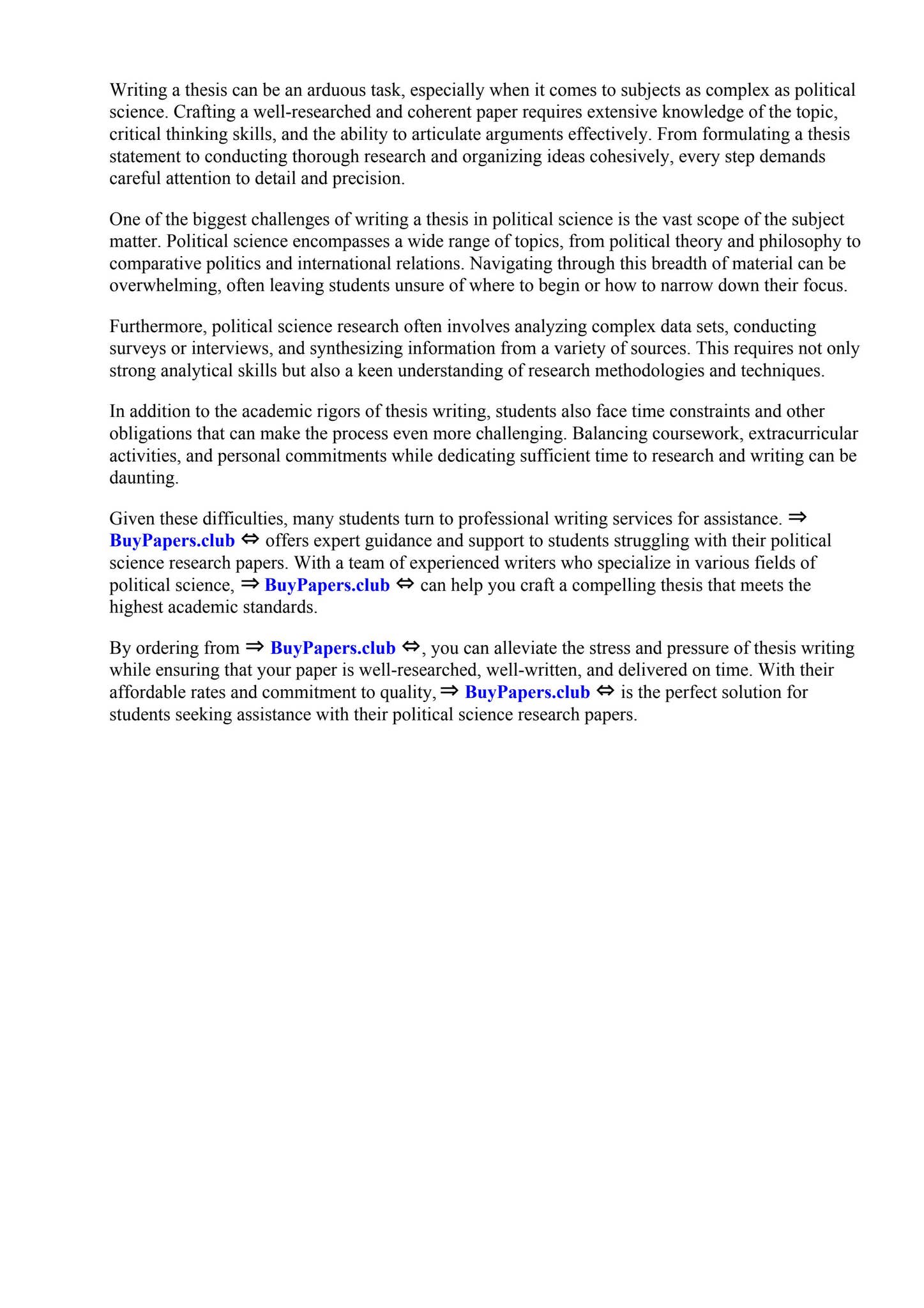 Sample Outline For Political Science Research Paper by Wabash College ...