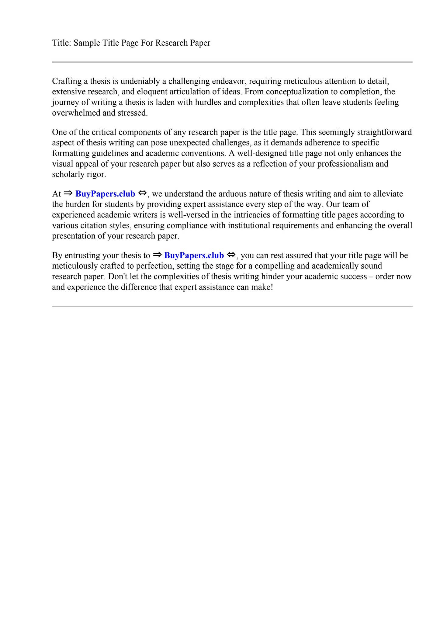 Sample Title Page For Research Paper by Missouri University of Science ...