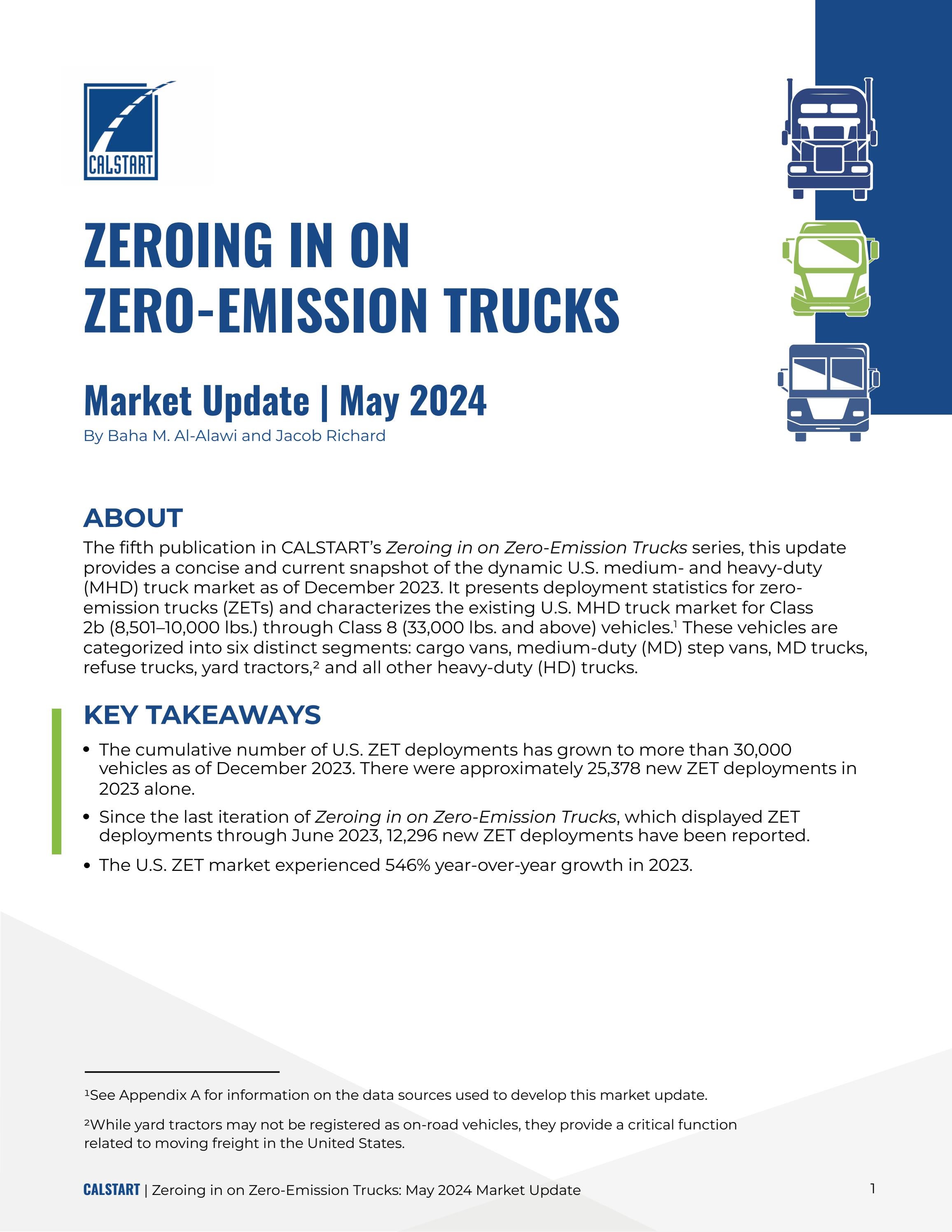 Zeroing in on ZETs: May 2024 Market Update by CALSTART - Issuu