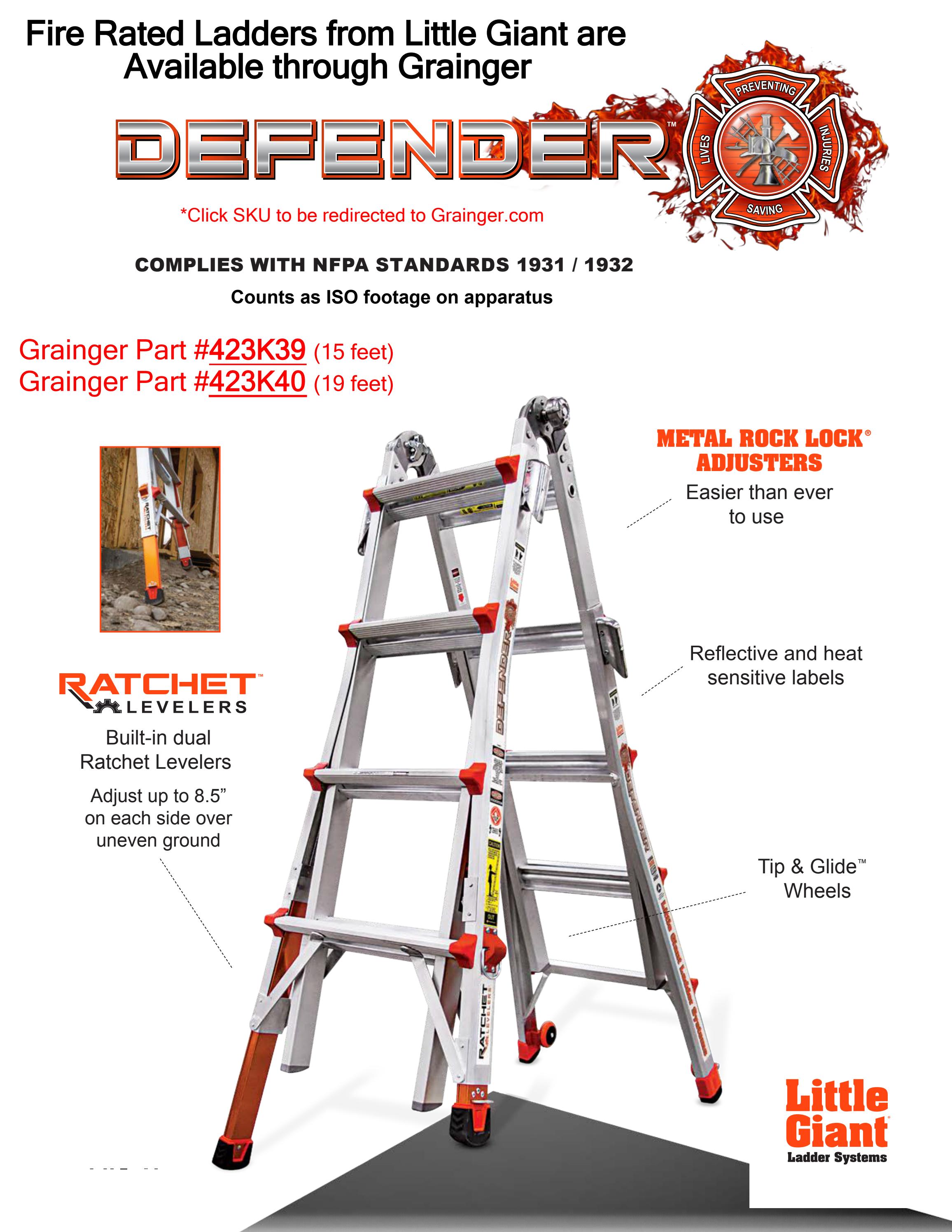 Little Giant Ladders: Defender Fire Rated Ladders by ISI Marketing ...