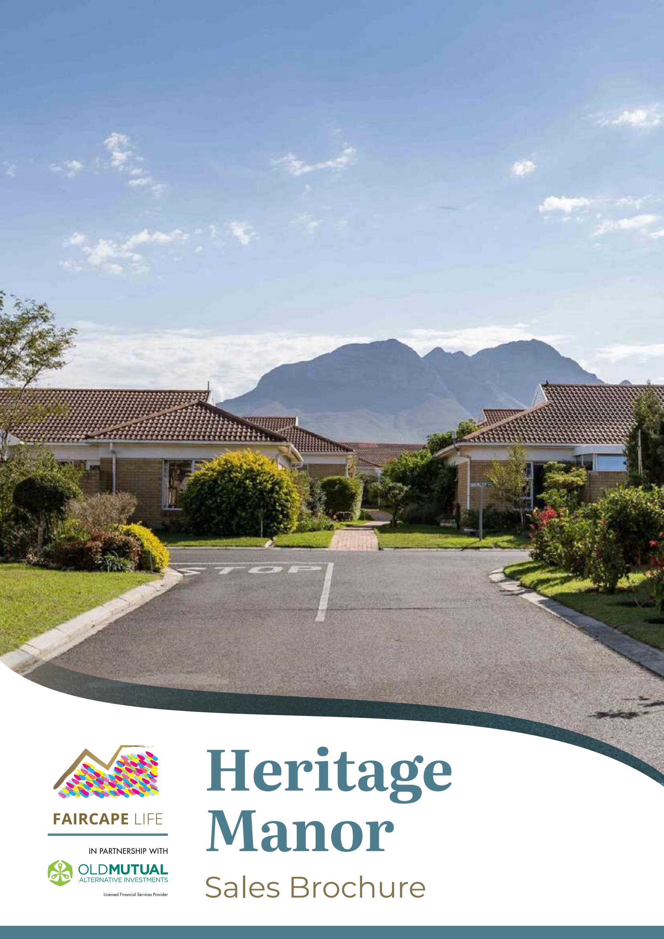 Heritage Manor | Sales Brochure by Faircape-Group - Issuu