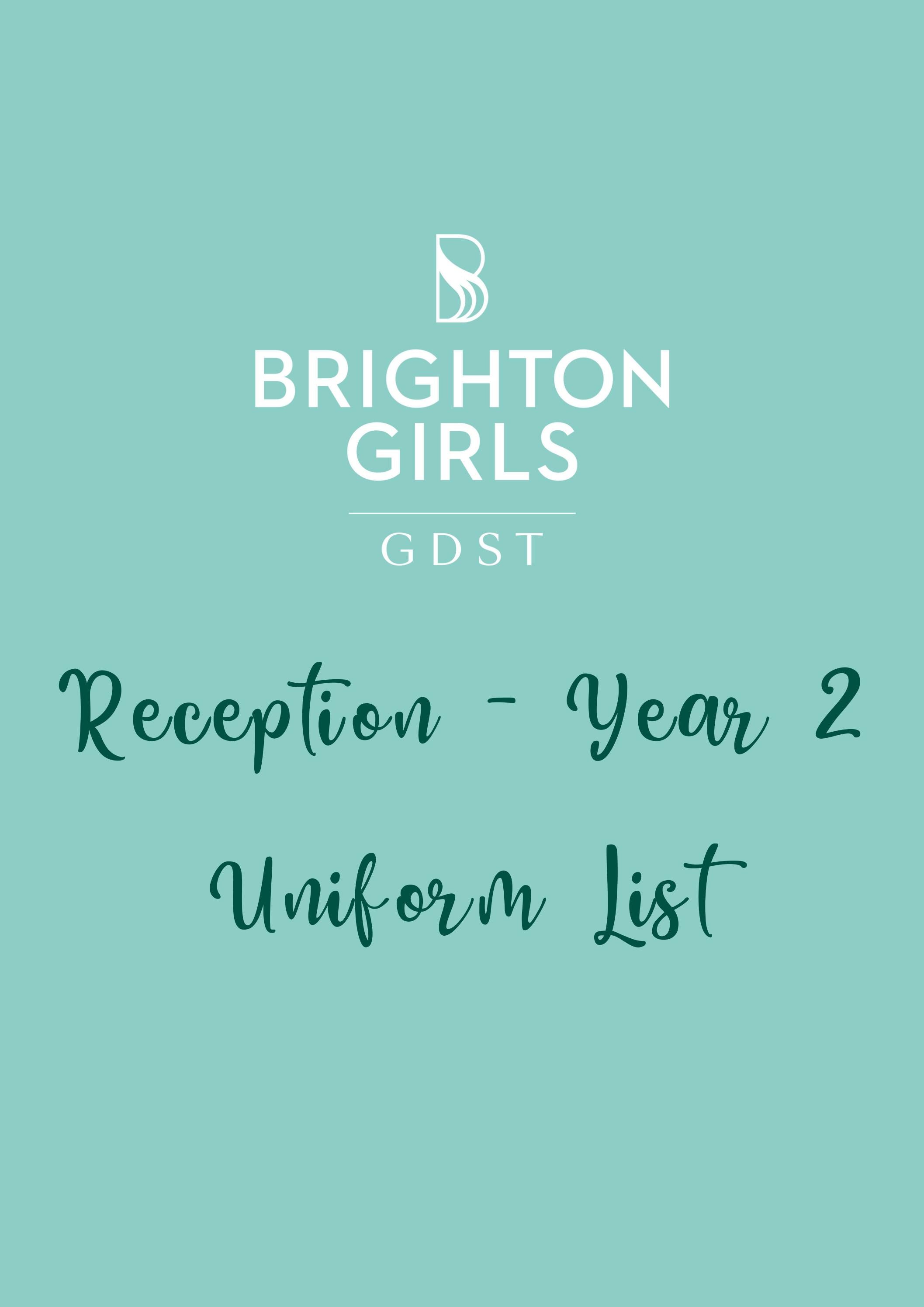 Reception - Year 2 Uniform List by brightongirls - Issuu