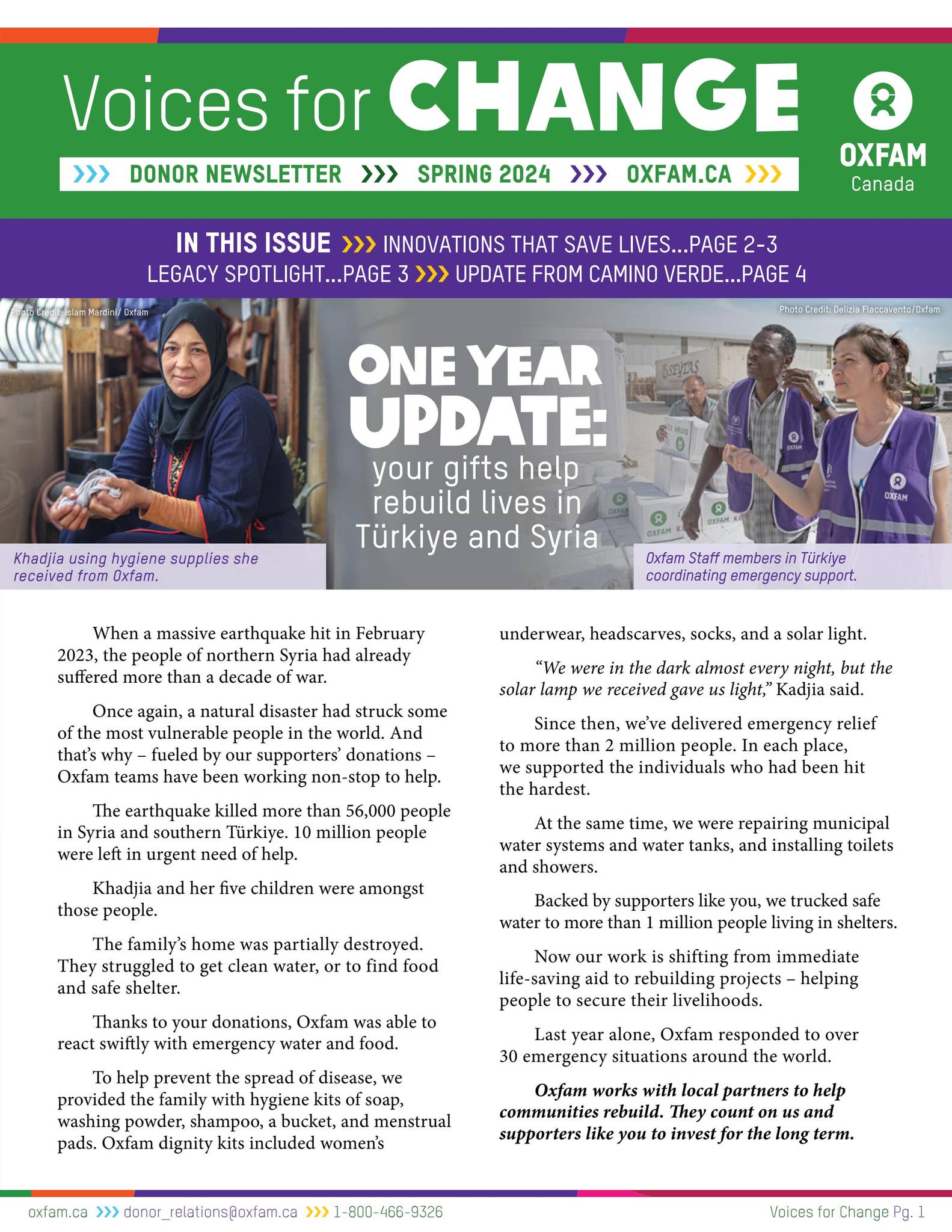 Spring 2024 Newsletter by Oxfam Canada - Issuu