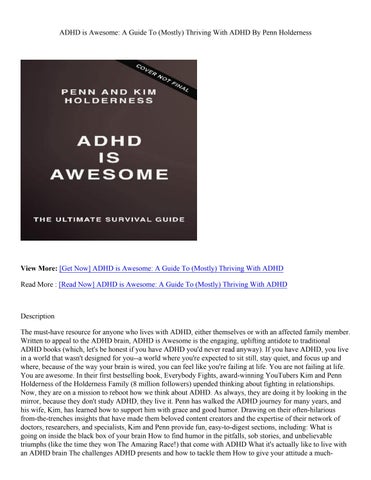 [PDF/ePub] ADHD is Awesome: A Guide To (Mostly) Thriving With ADHD By ...