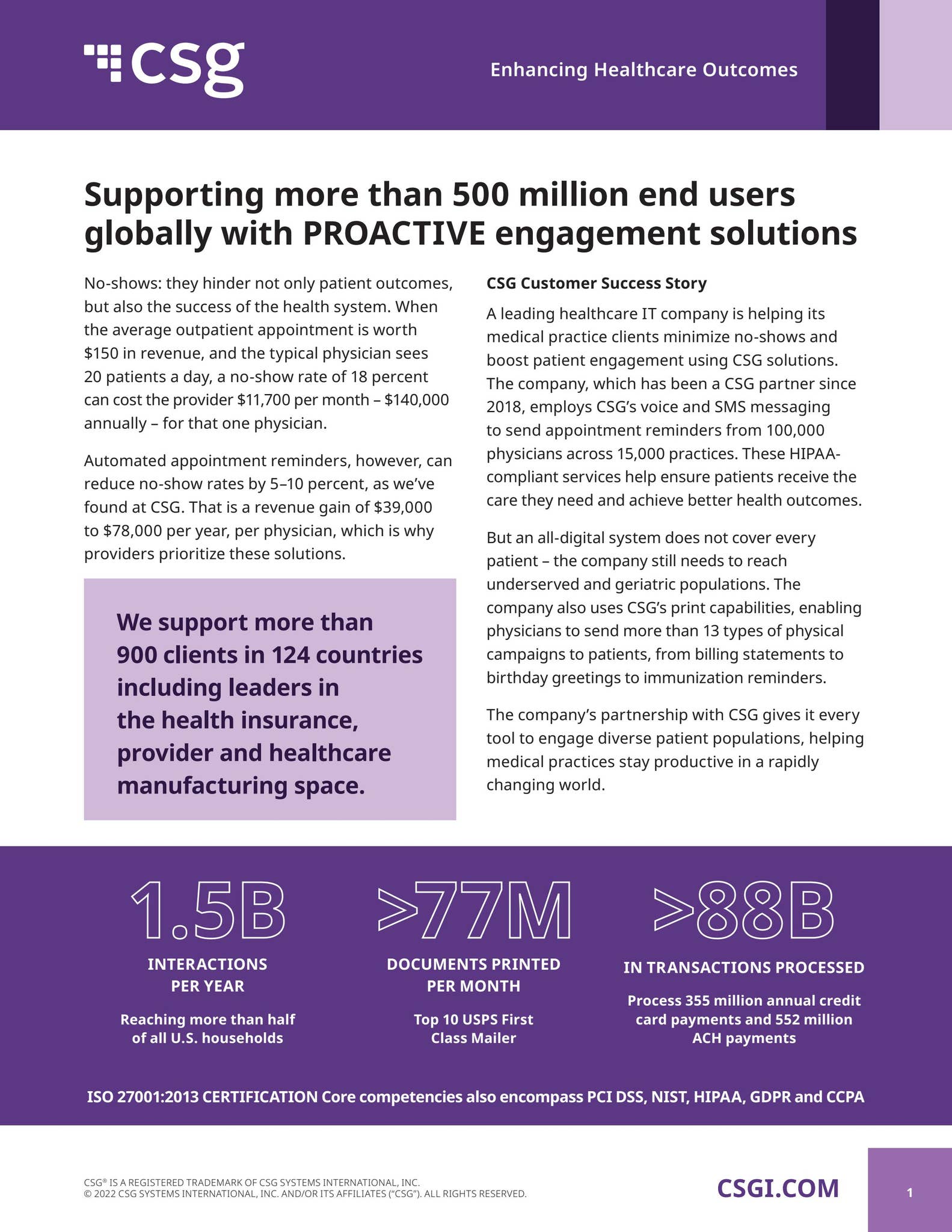Enhancing Healthcare Outcomes Datasheet by CSG Systems - Issuu