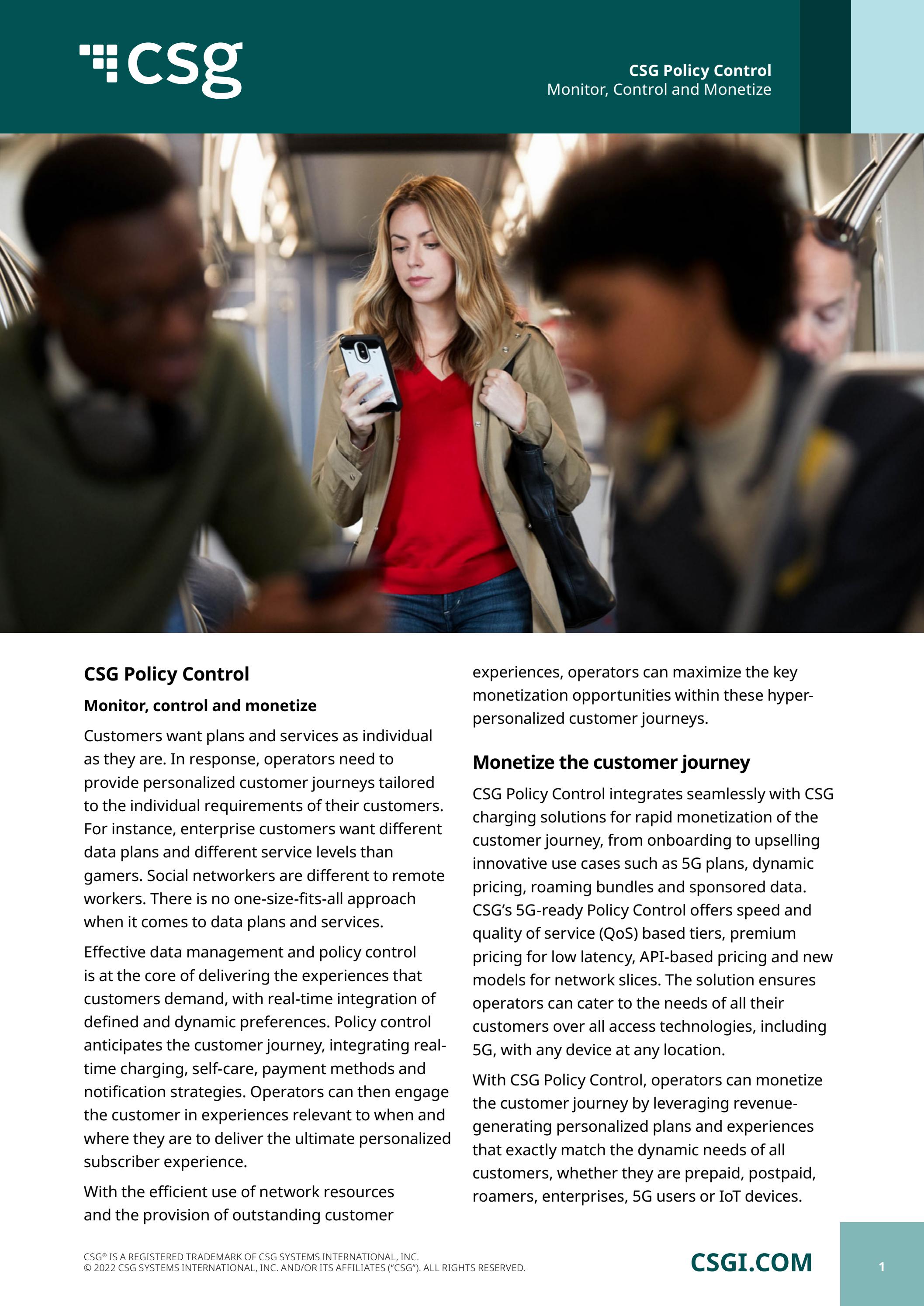 CSG Policy Control Datasheet by CSG Systems - Issuu