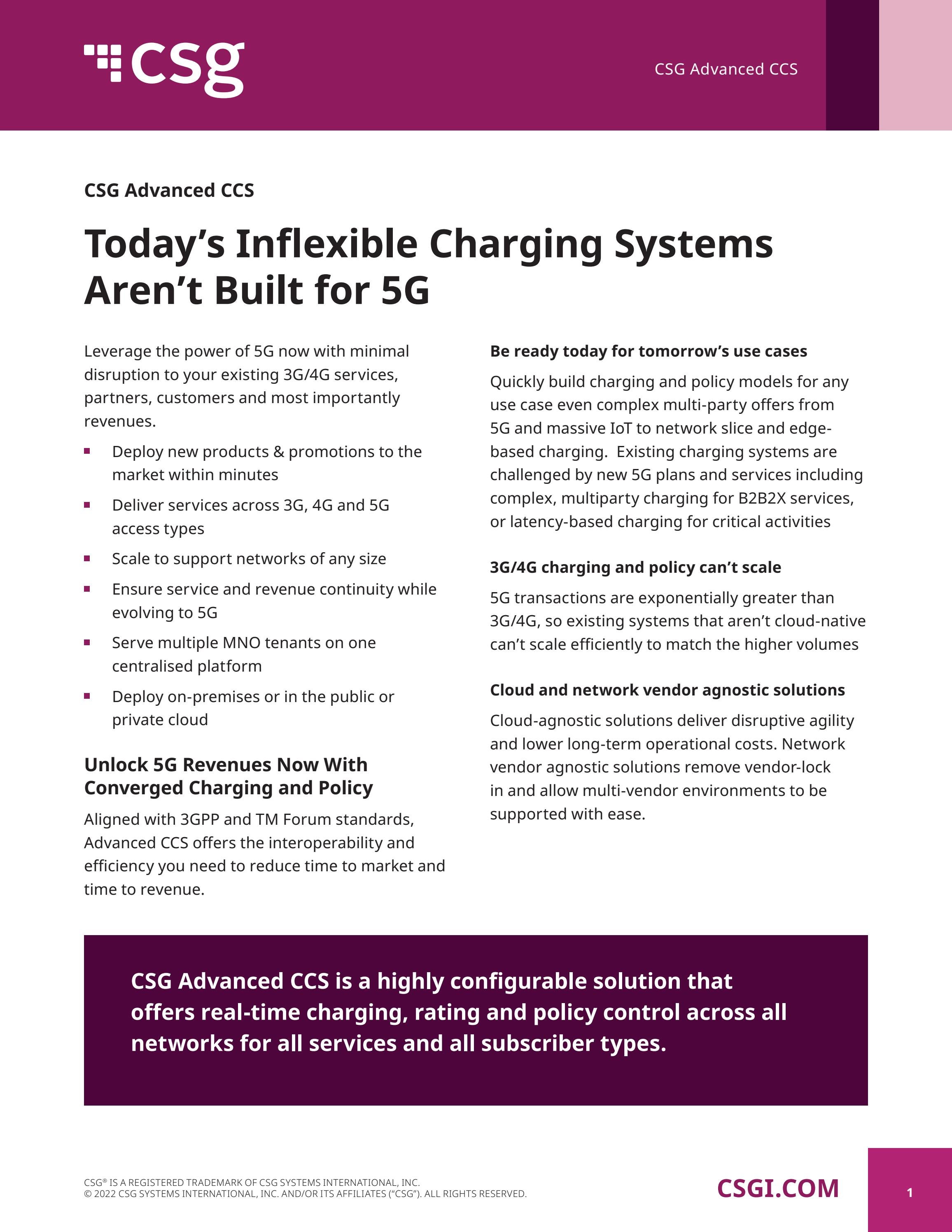 CSG Advanced CCS Datasheet by CSG Systems - Issuu