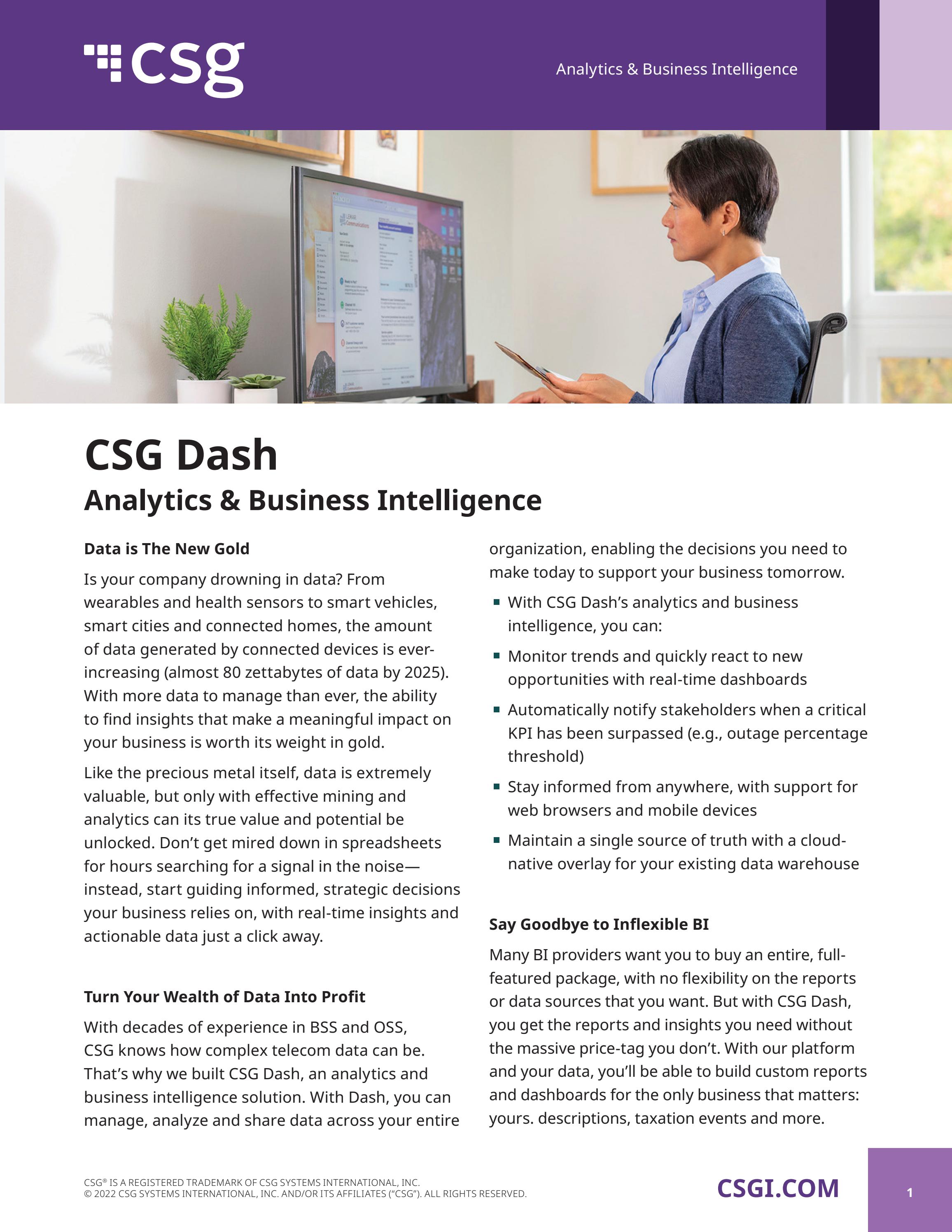 CSG Dash Datasheet by CSG Systems - Issuu