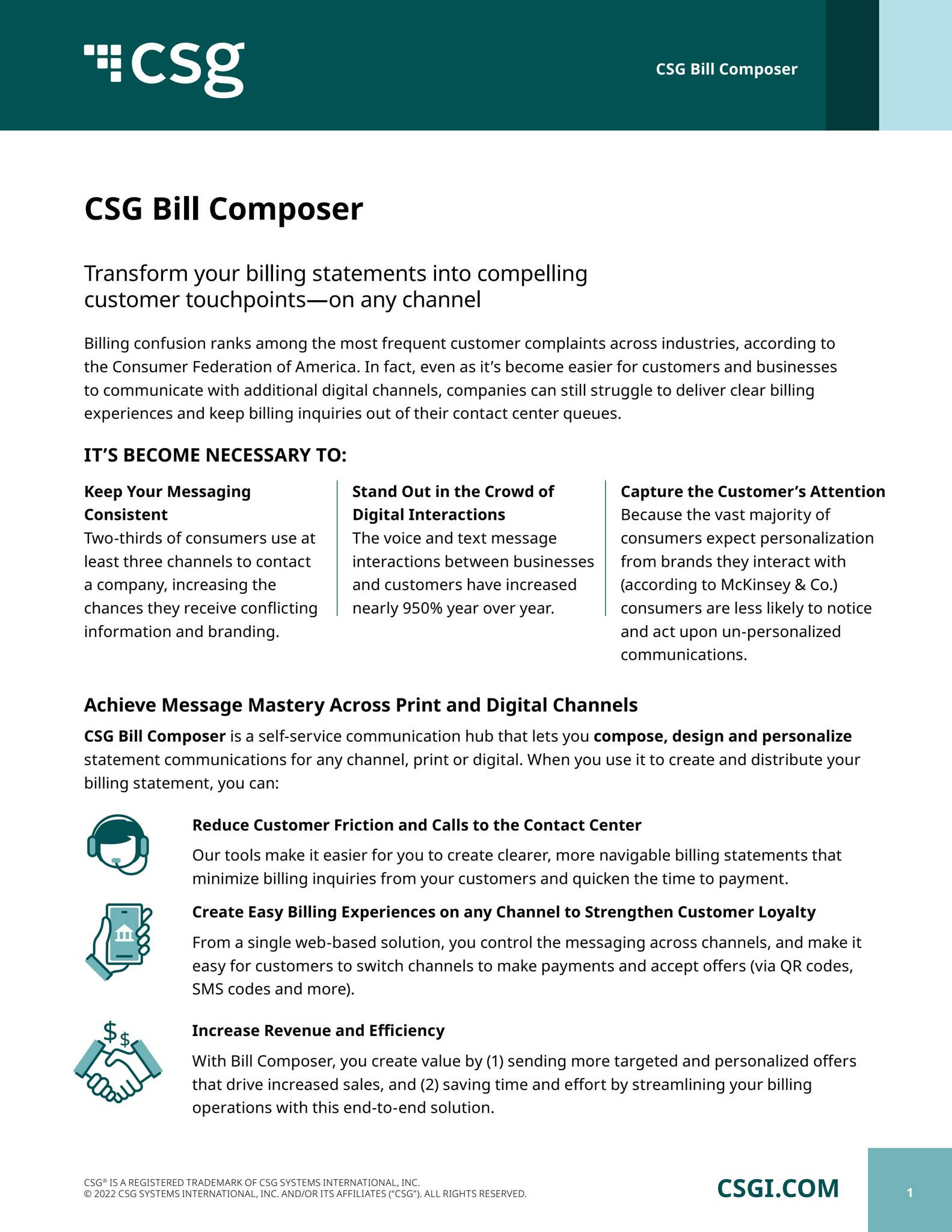 CSG Bill Composer Datasheet by CSG Systems - Issuu