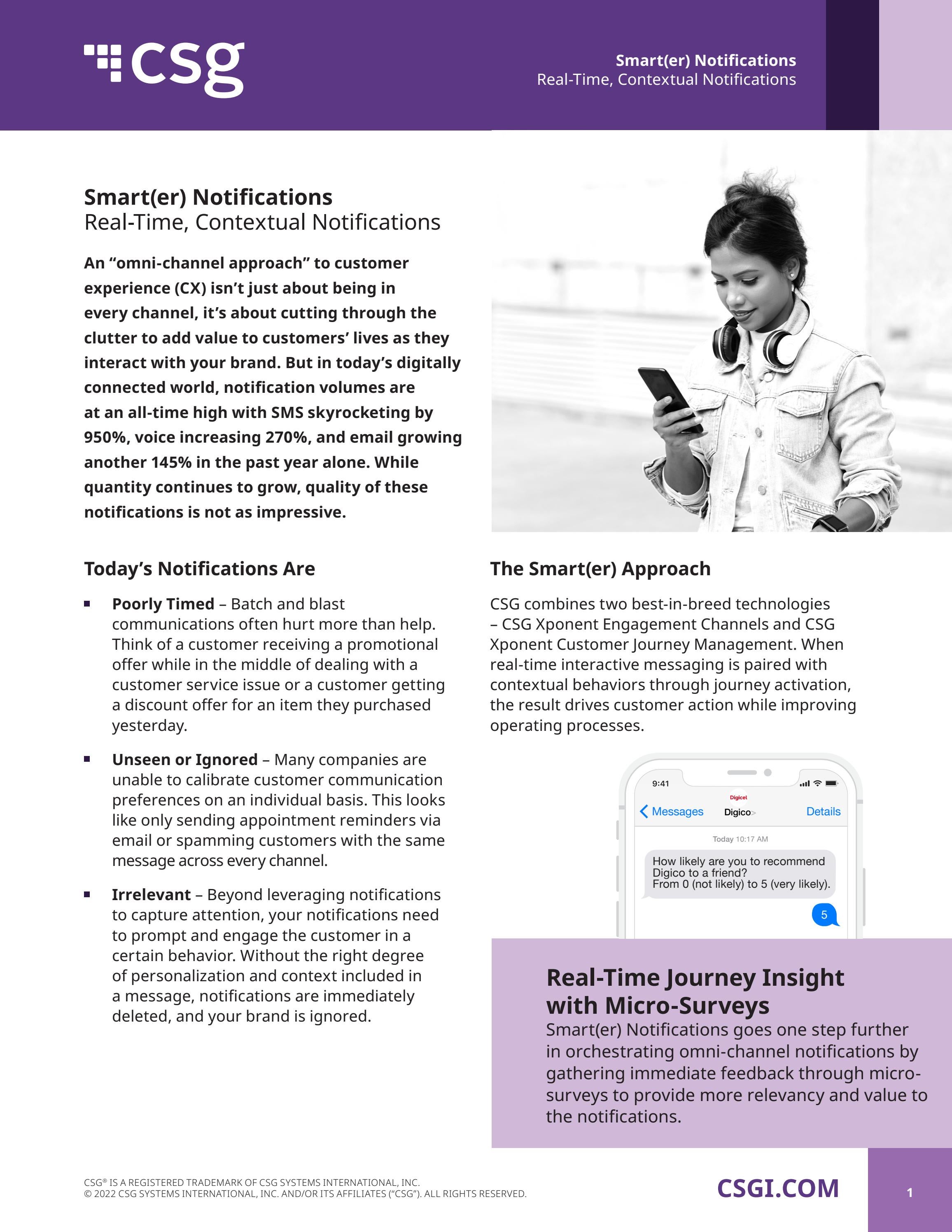 Smart(er) Notifications Datasheet by CSG Systems - Issuu